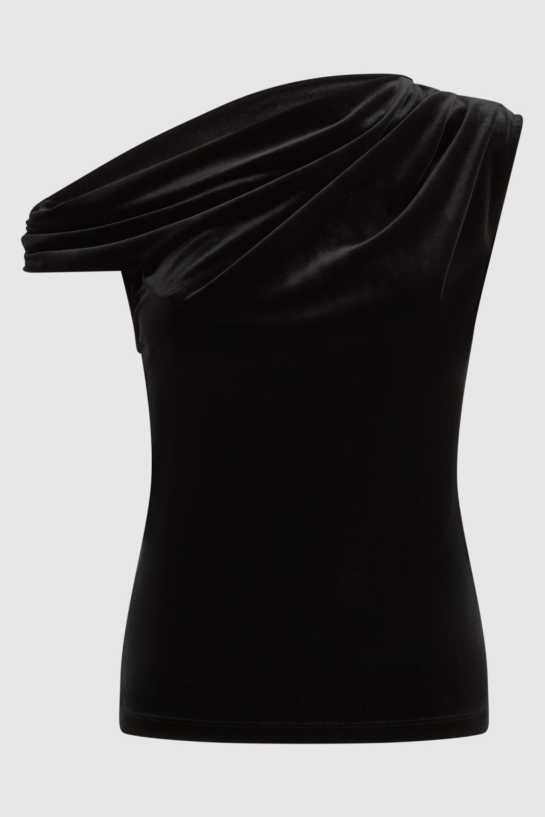 Buy Reiss Black Mia Velvet Off-The-Shoulder Top from the Next UK online ...