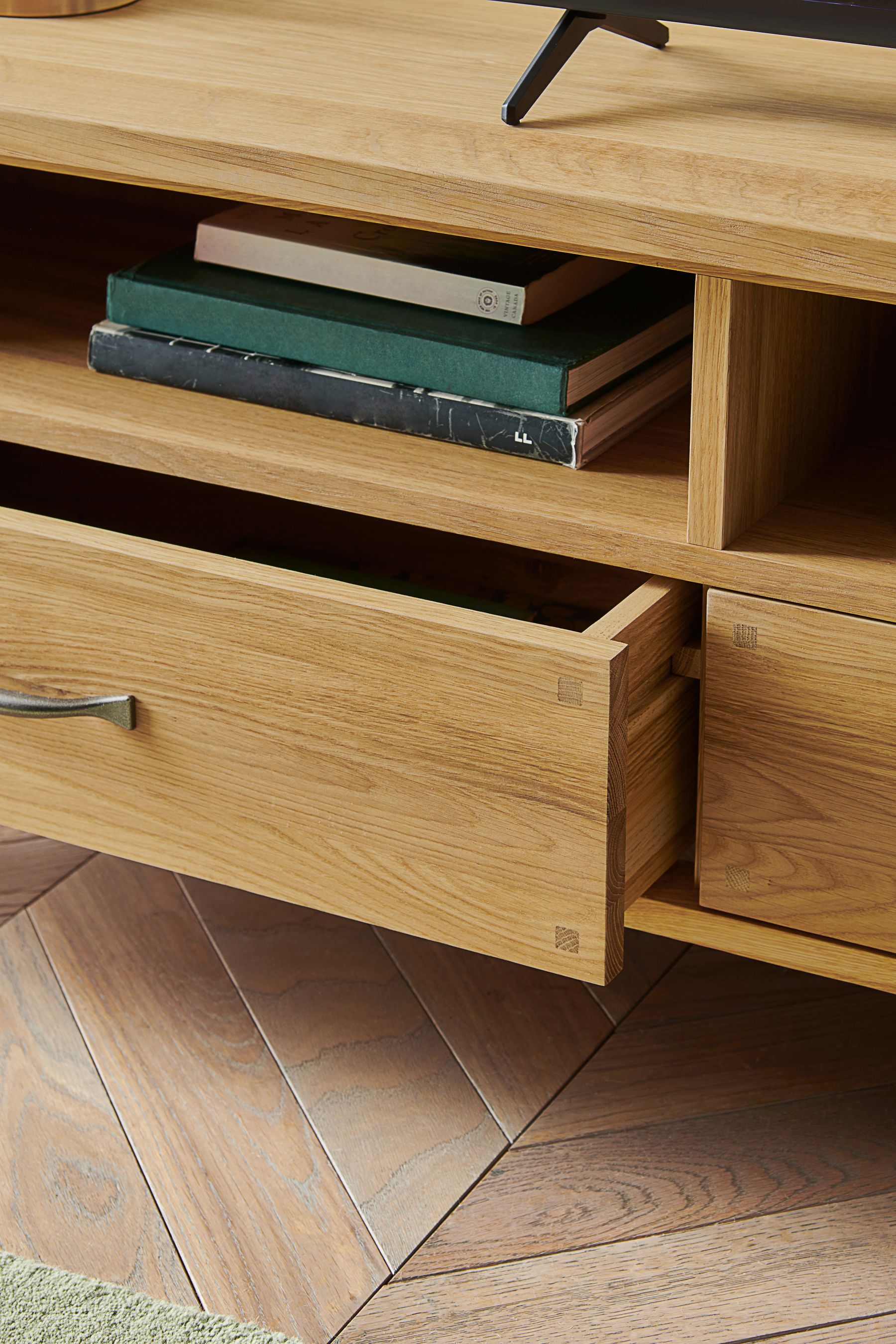 Buy Laura Ashley Oak Milton 2 Drawer TV Unit from the Next UK online shop