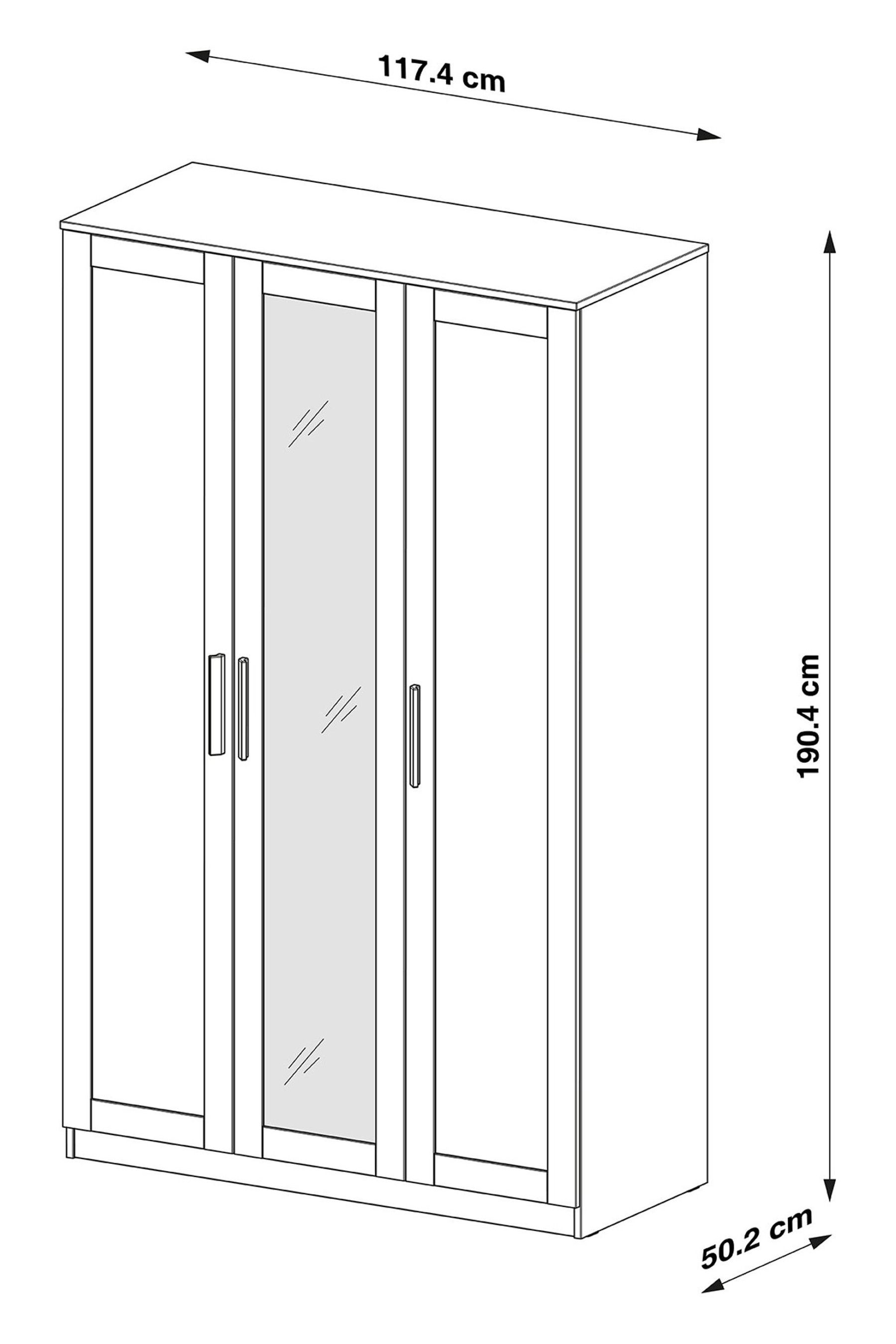Buy White Flynn Triple Wardrobe from the Next UK online shop