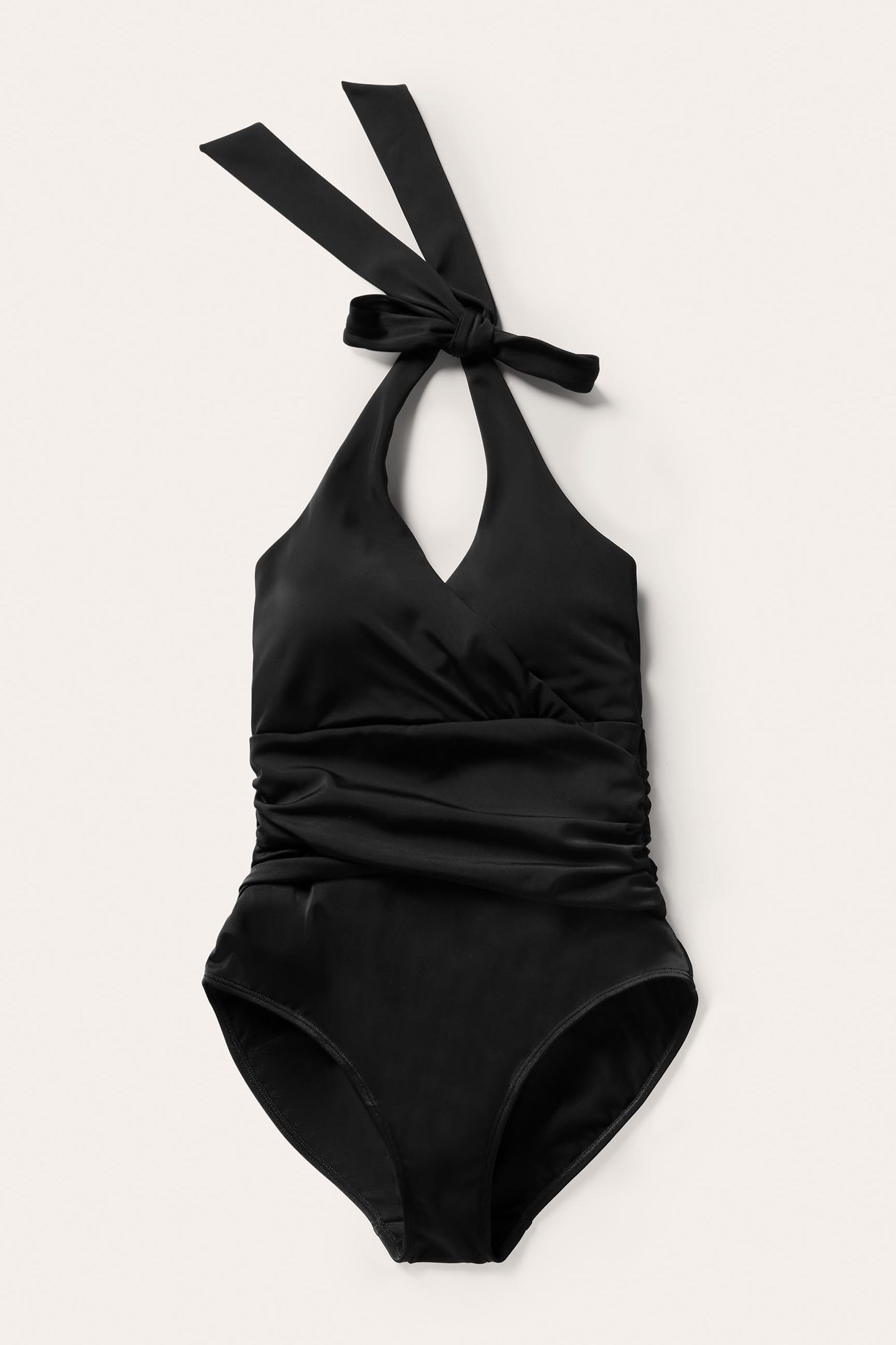 Buy Boden Black Levanzo Ruched Halter Swimsuit from the Next UK online shop