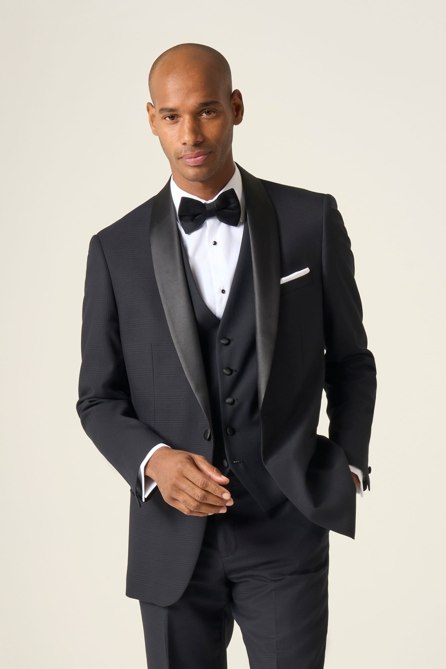Buy Skopes Newman Black Check Suit Waistcoat from the Next UK online shop