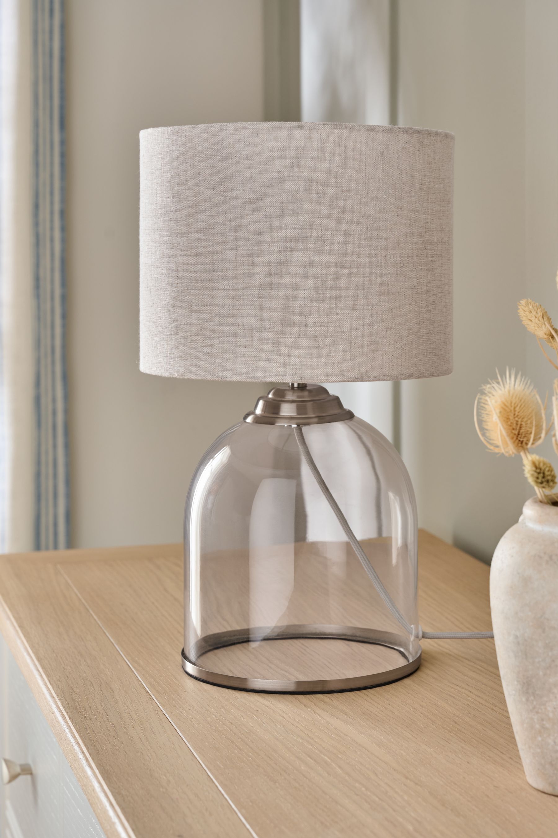 Buy Brushed Chrome Gloucester Lamp Medium from the Next UK online shop