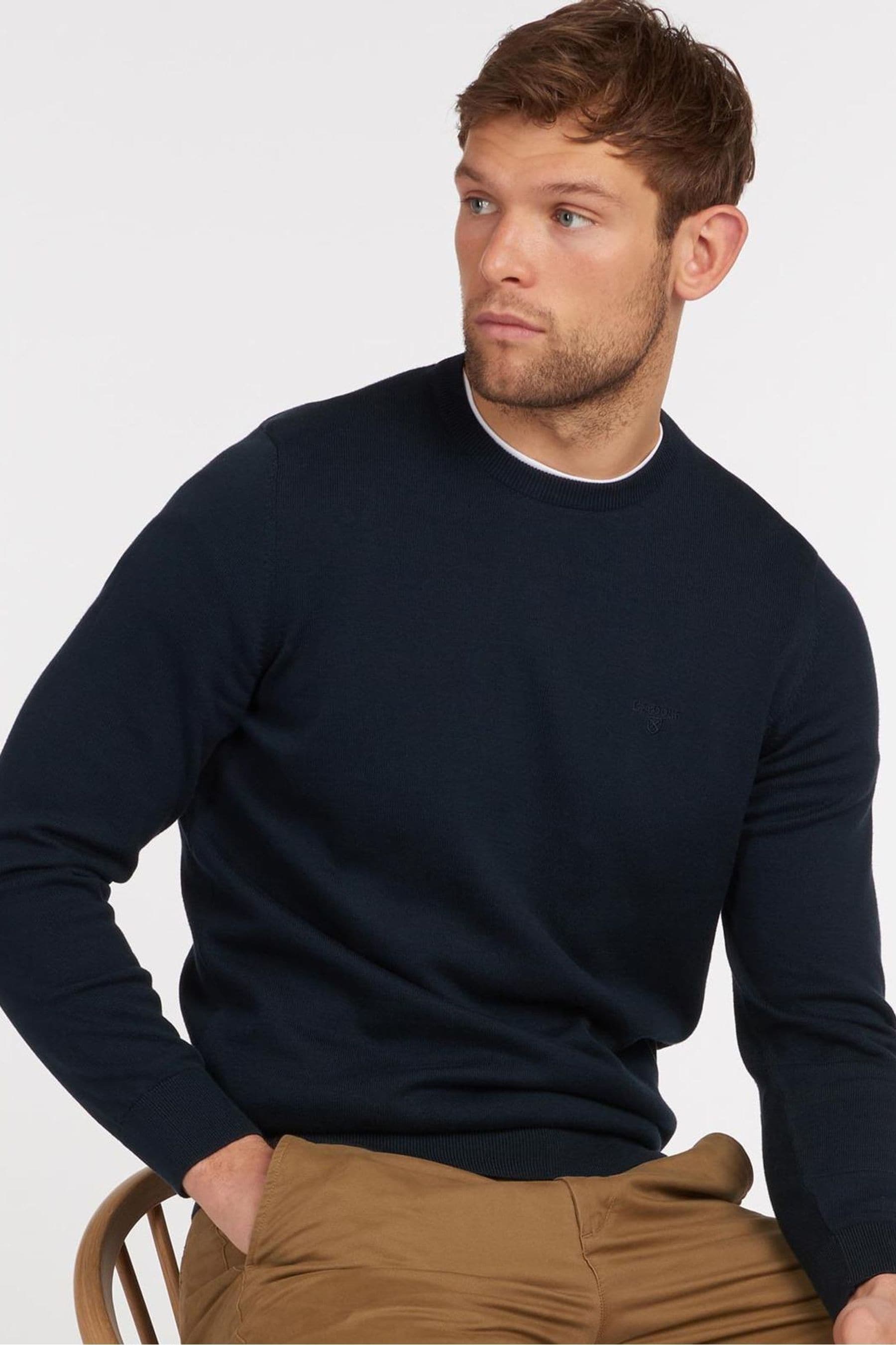 Buy Barbour® Mens Pima Crew Neck Cotton Jumper from Next Australia