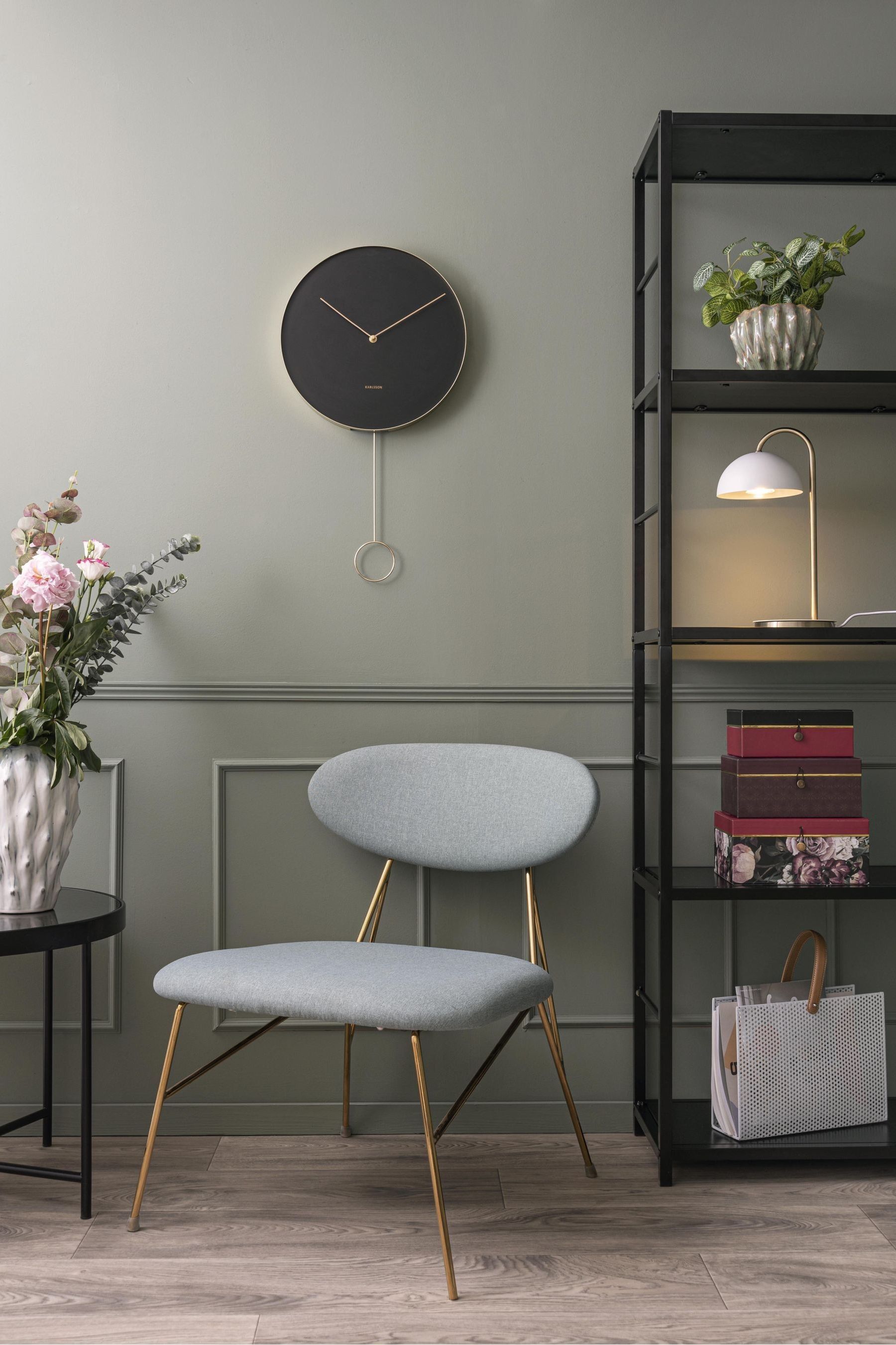 Buy Karlsson Black Pendulum Wall Clock from the Next UK online shop