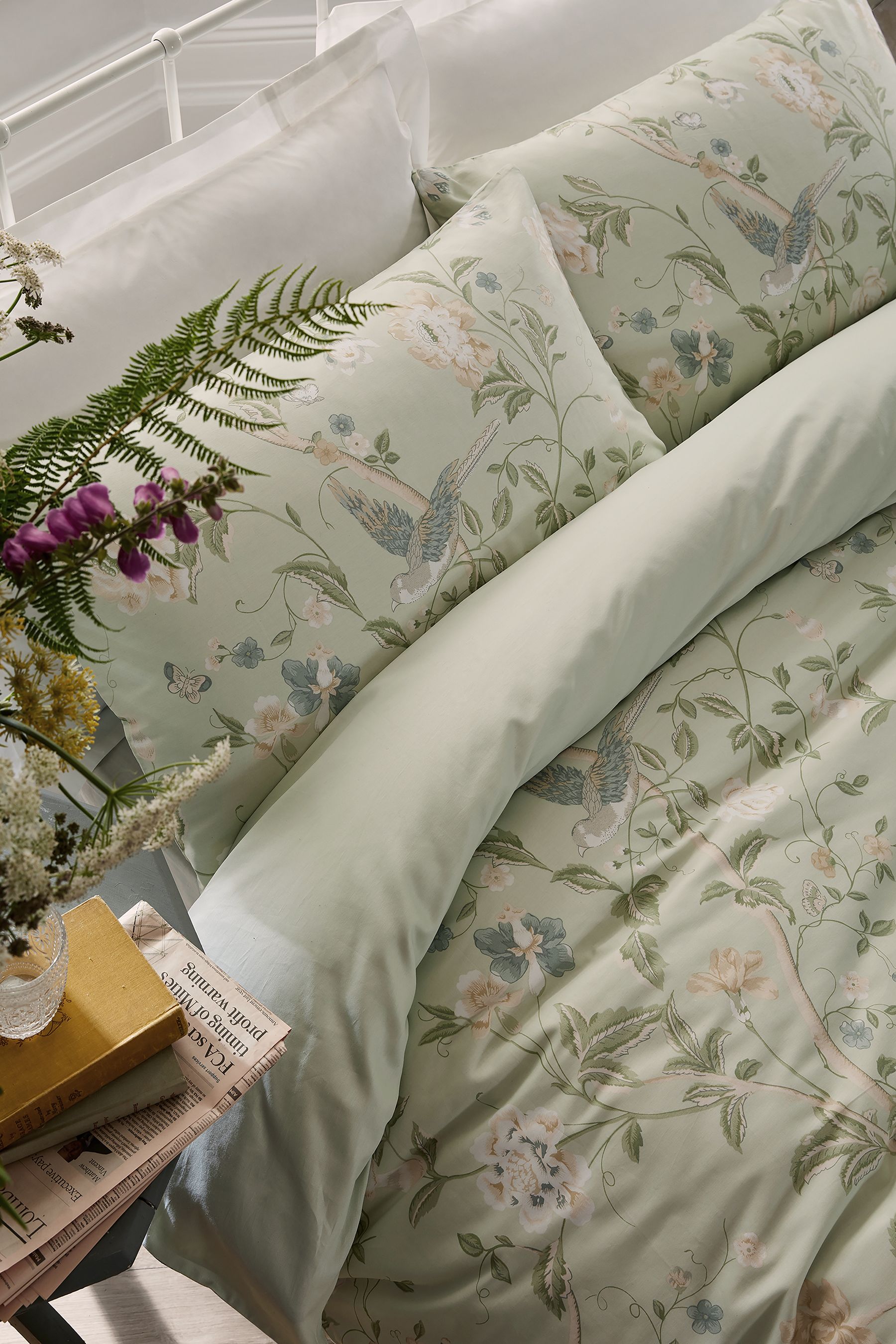 Buy Laura Ashley Summer Palace 100% Cotton Duvet Cover and Pillowcase ...