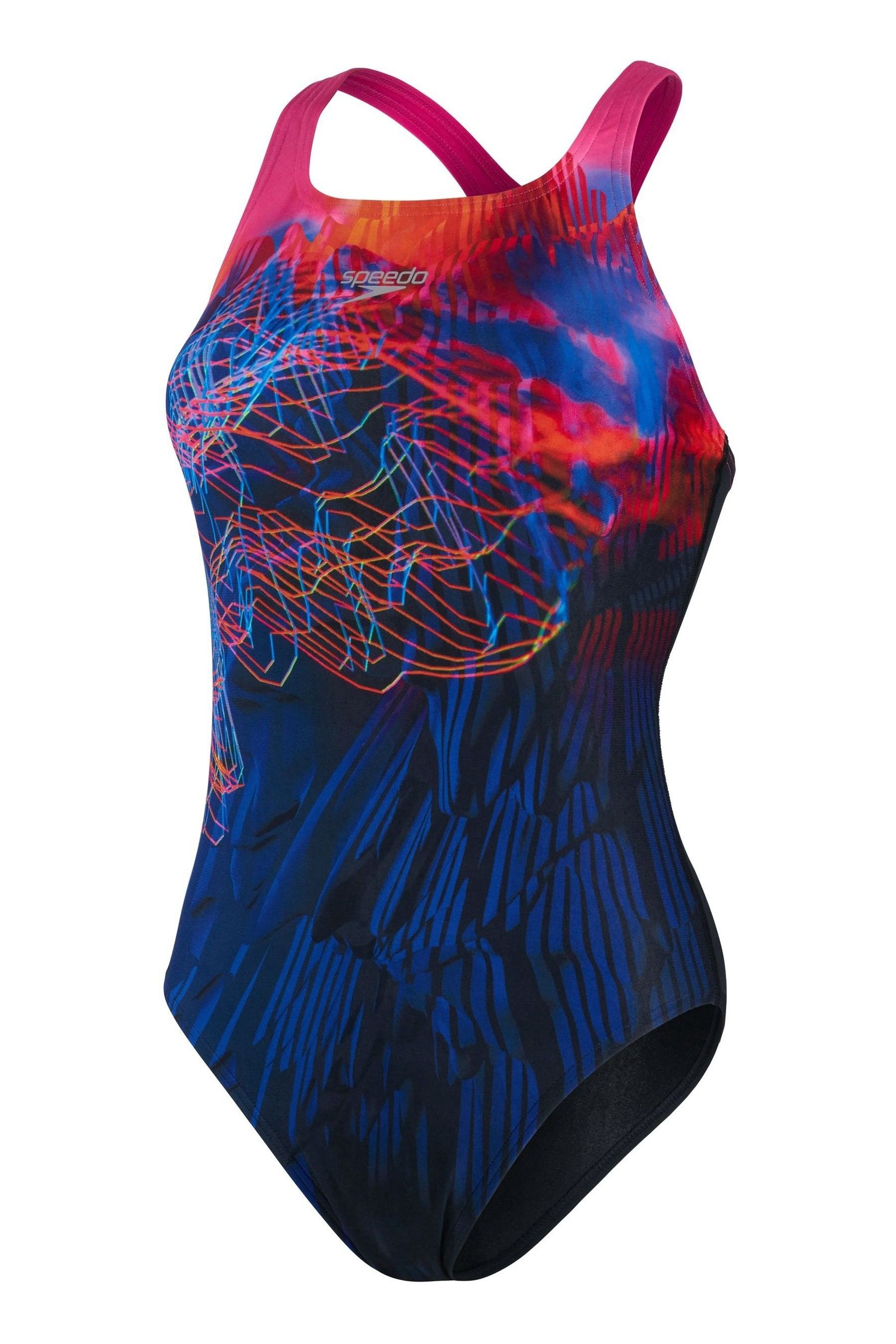 Buy Speedo Black Placement Digital Medalist Swimsuit from Next Ireland