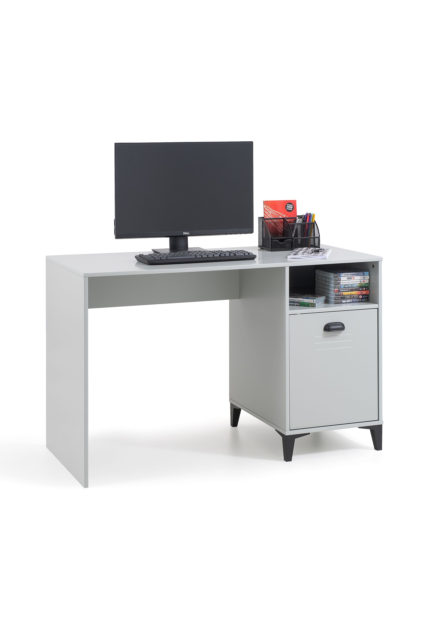 Buy Julian Bowen Grey Lakers Locker Storage Desk from the Next UK ...