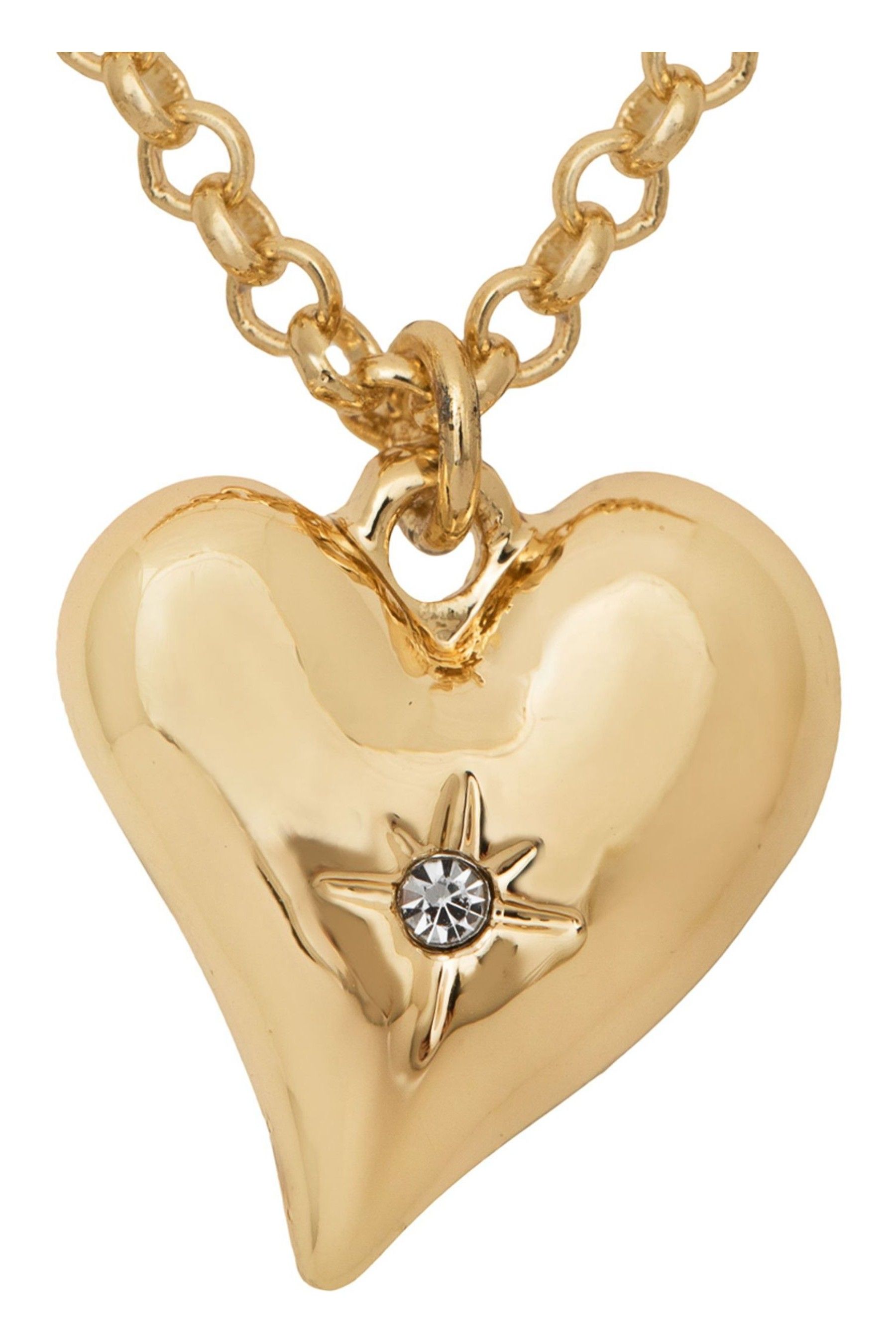 Buy Caramel Jewellery London Gold Tone Heart Charm Necklace from the ...