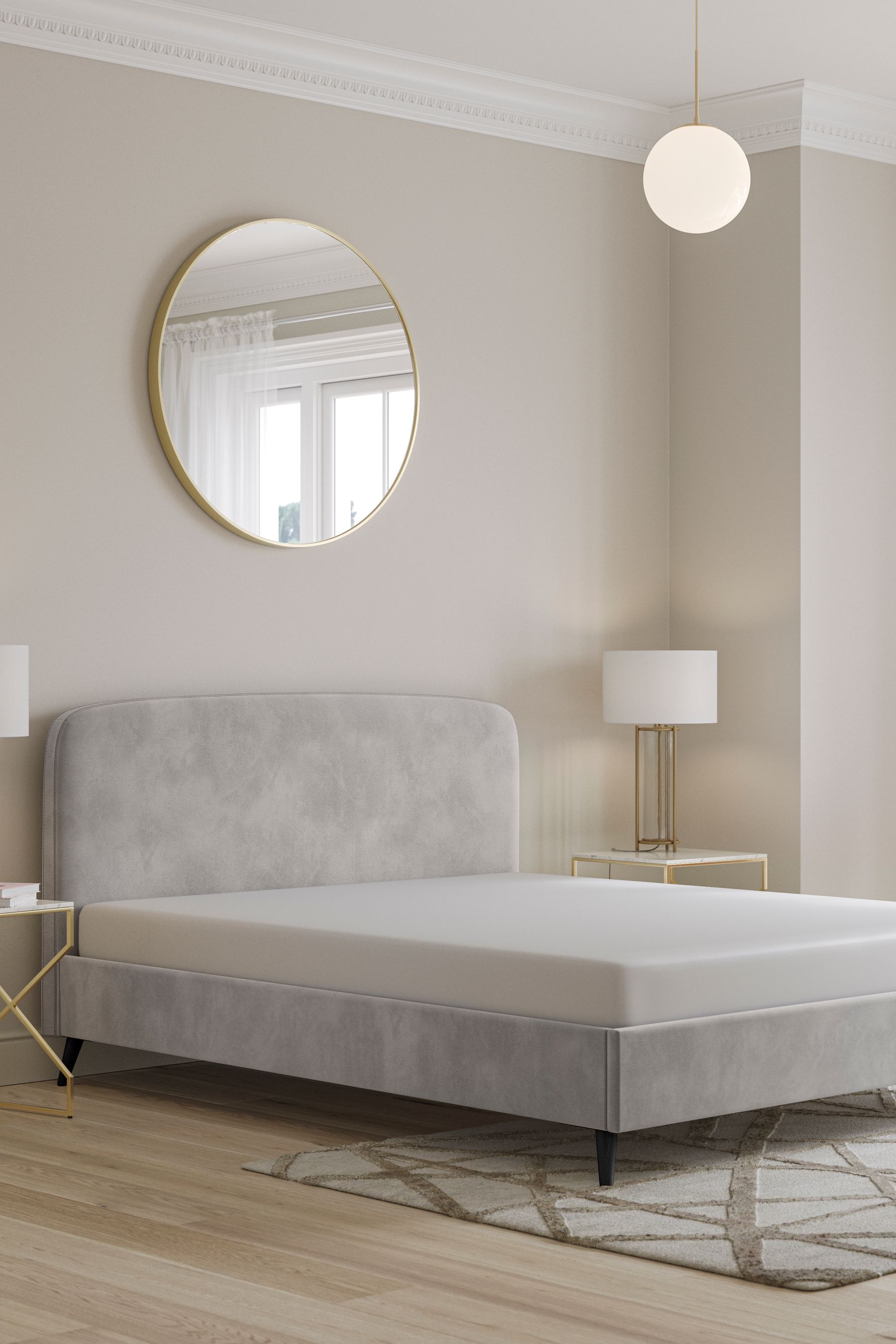 Buy Grey Light Opulent Velvet Matson Upholstered Bed Bed Frame from the ...