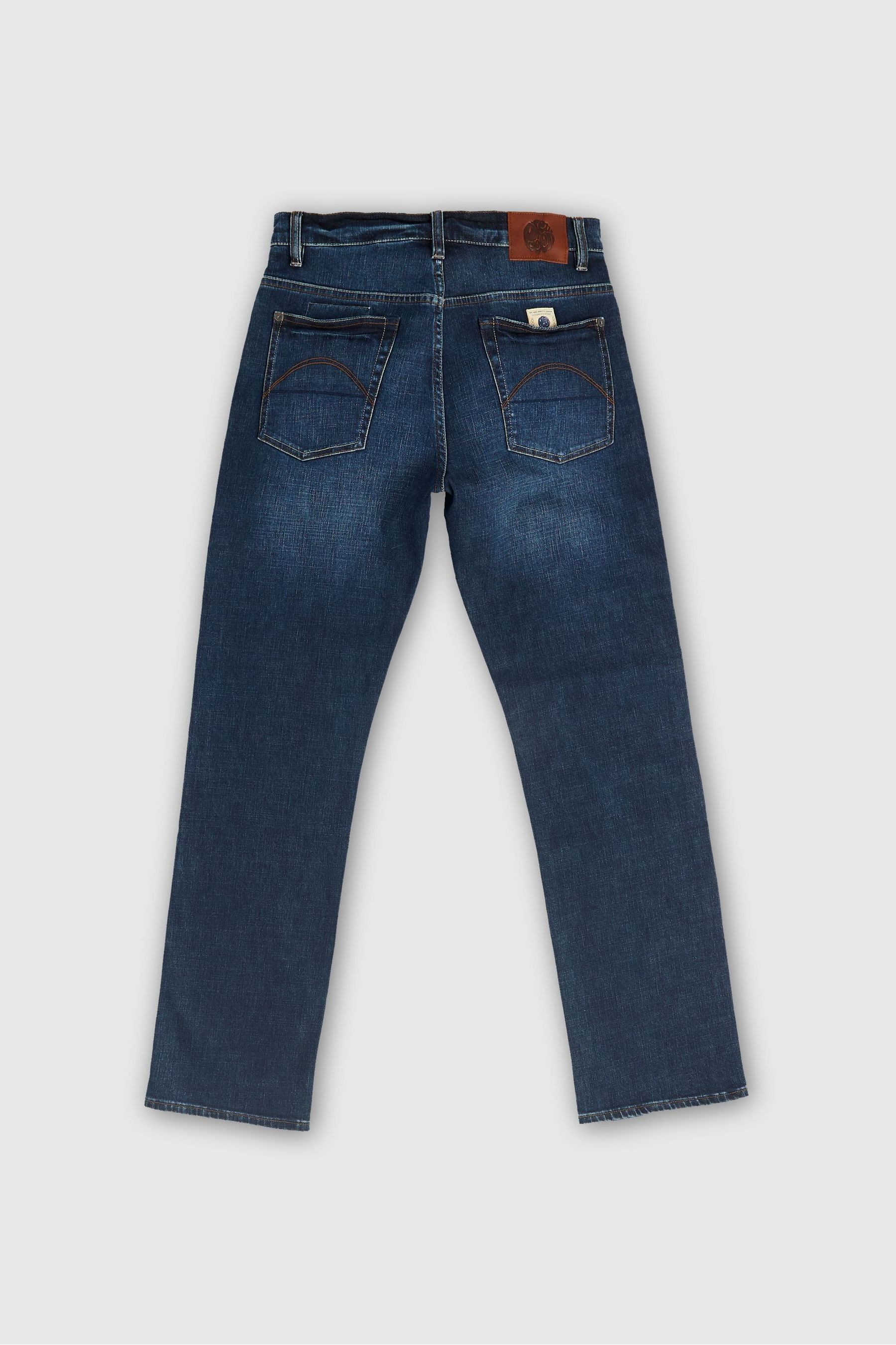Buy Pretty Green Denim Dark Wash SIx-Month Wash Erwood Slim Fit Jeans ...
