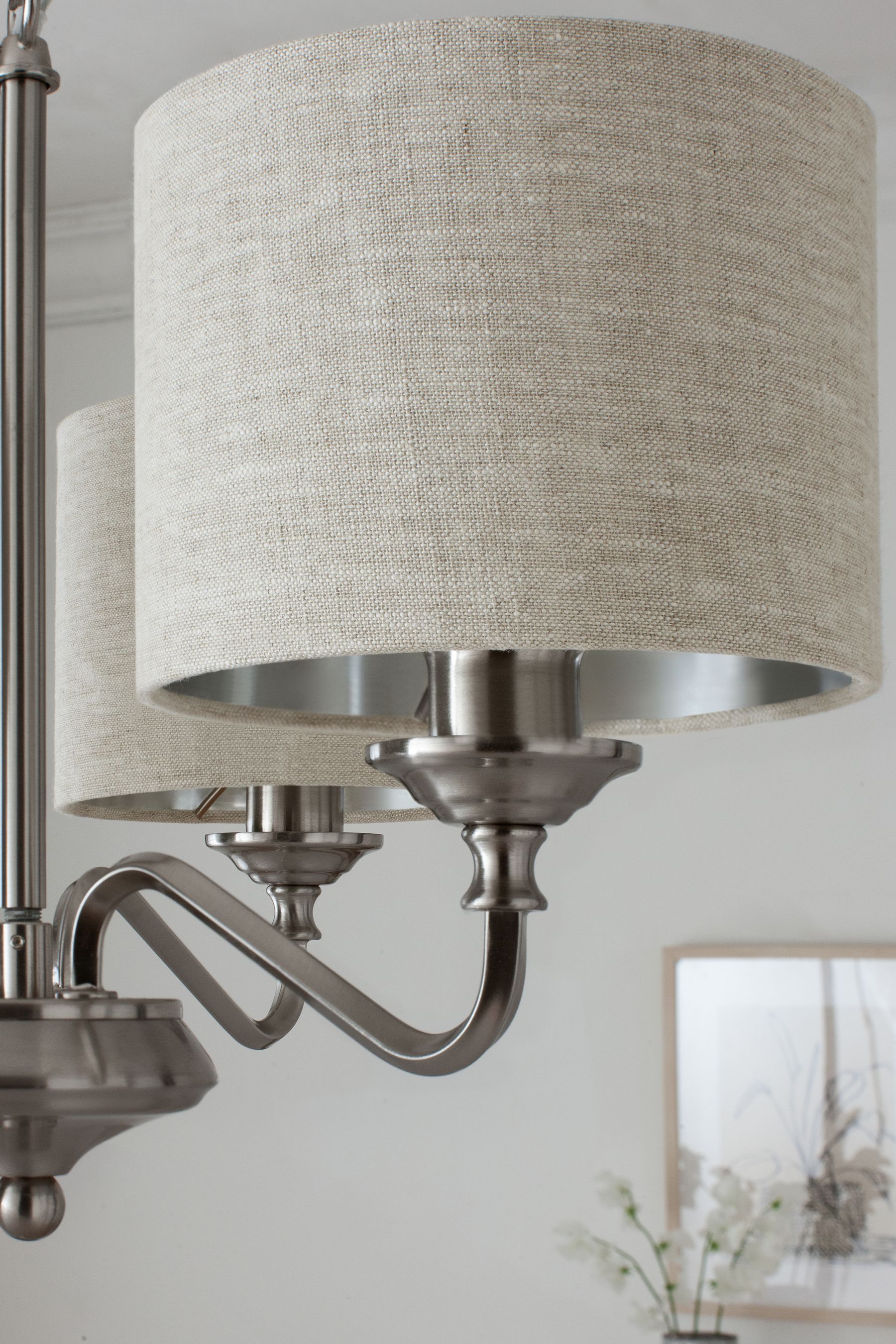 Buy Brushed Chrome Burford 3 Light Chandelier Ceiling Light from the ...