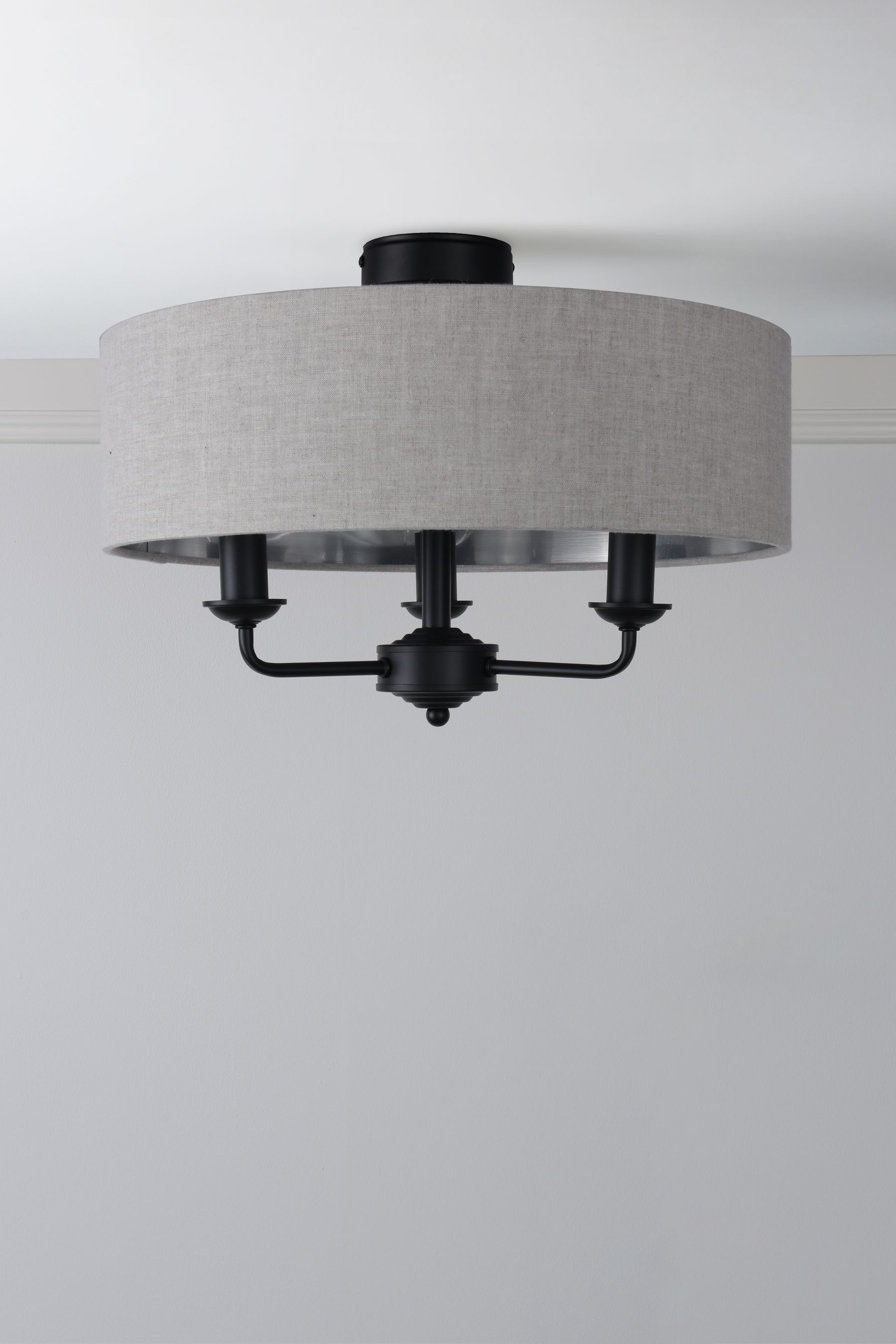 Buy Laura Ashley Sorrento 3 Arm Semi-Flush Ceiling Light from the Laura ...