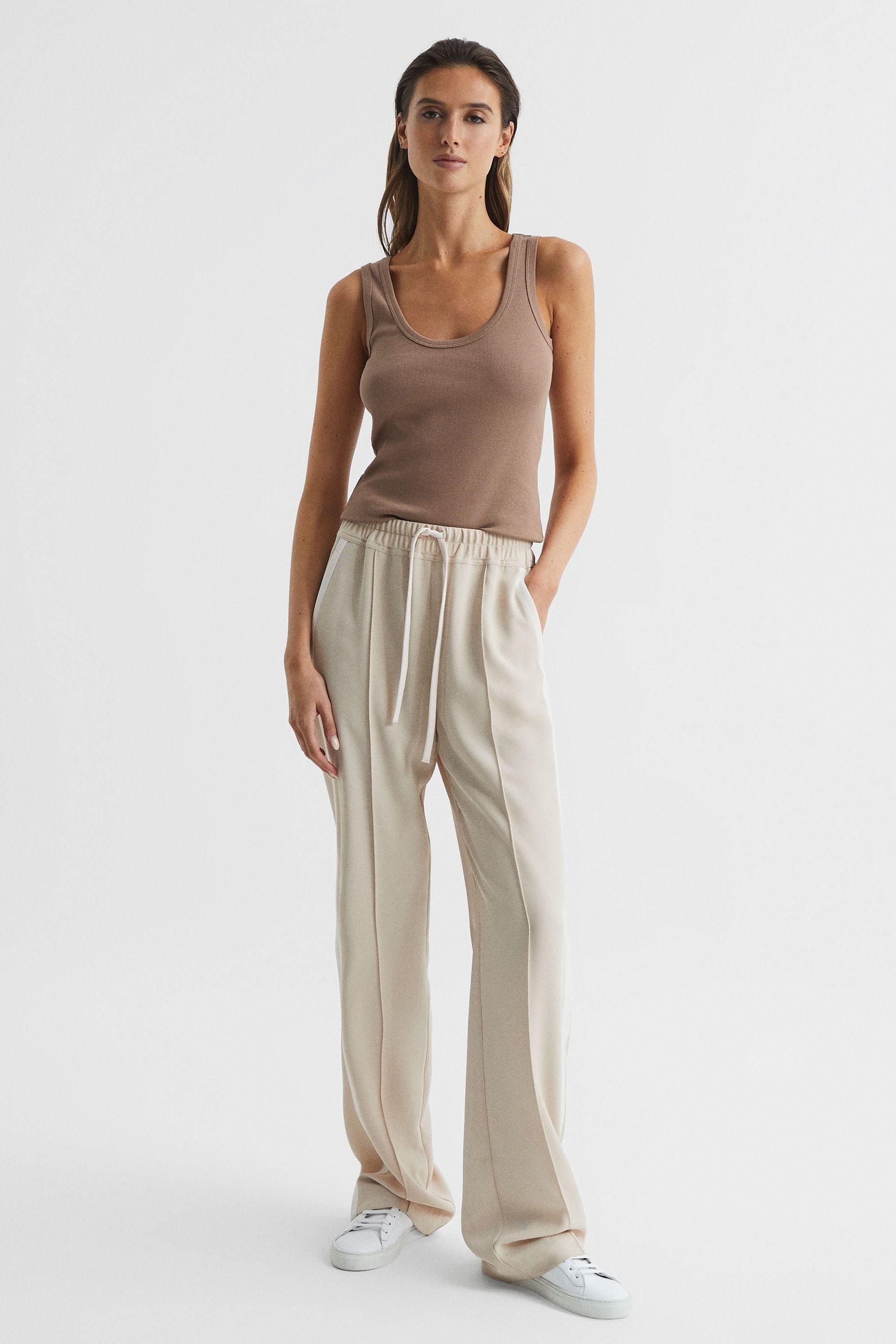 Buy Reiss Violet Scoop Neck Ribbed Jersey Vest Top from Next Ireland