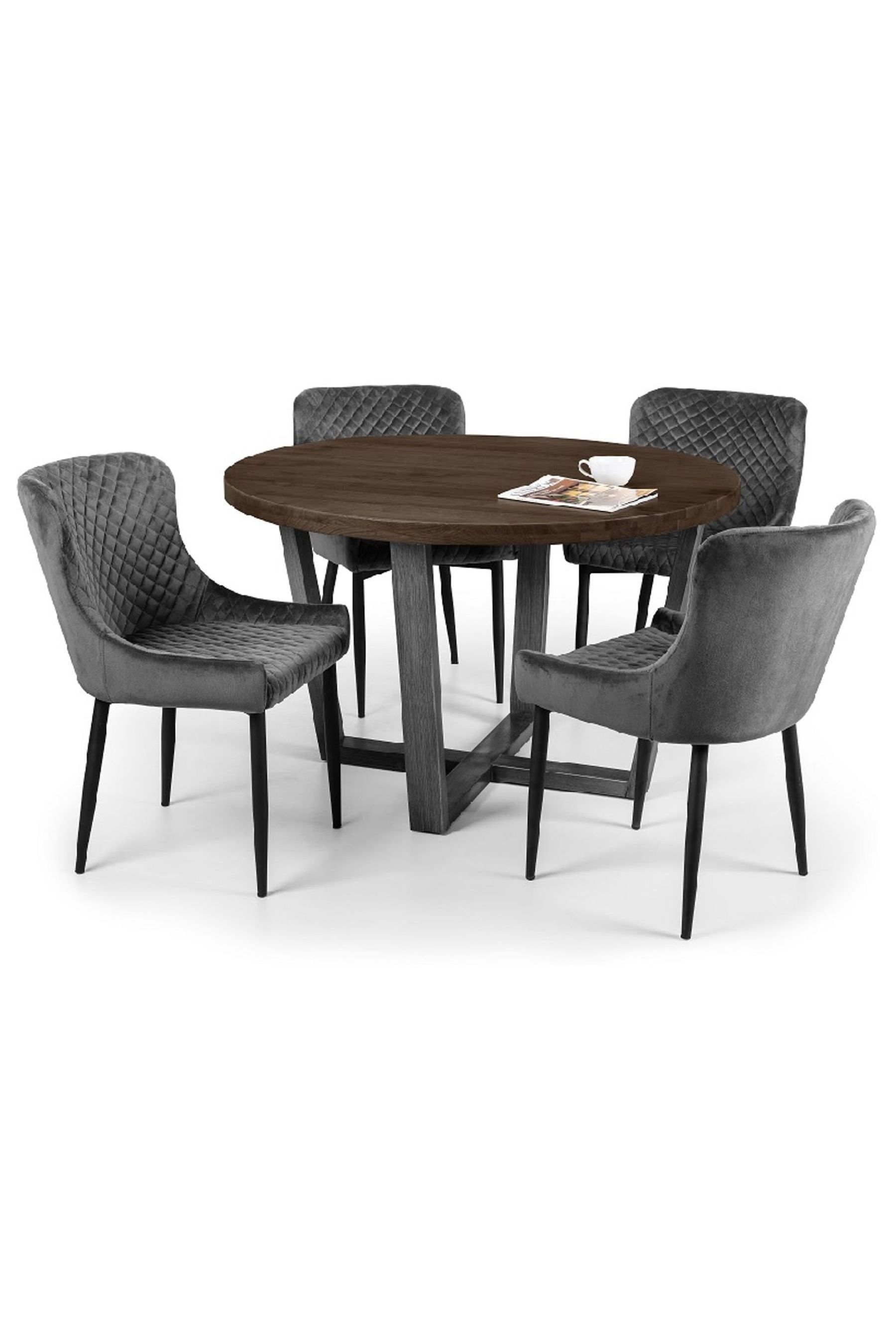 Buy Julian Bowen Dark Oak Brooklyn Round Dining Table from the Next UK ...