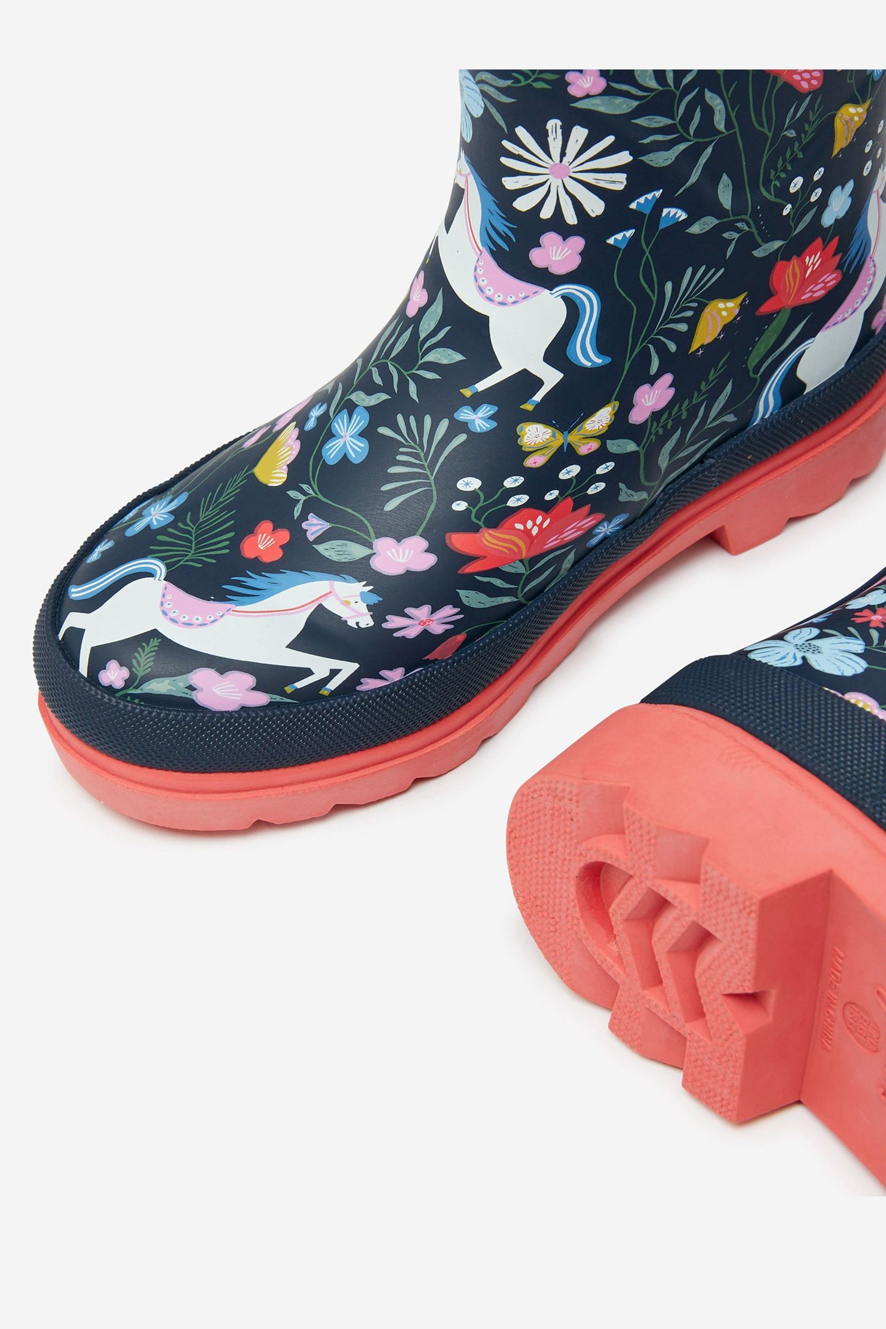 Buy Joules Jnr Navy Blue Printed Wellies from the Next UK online shop