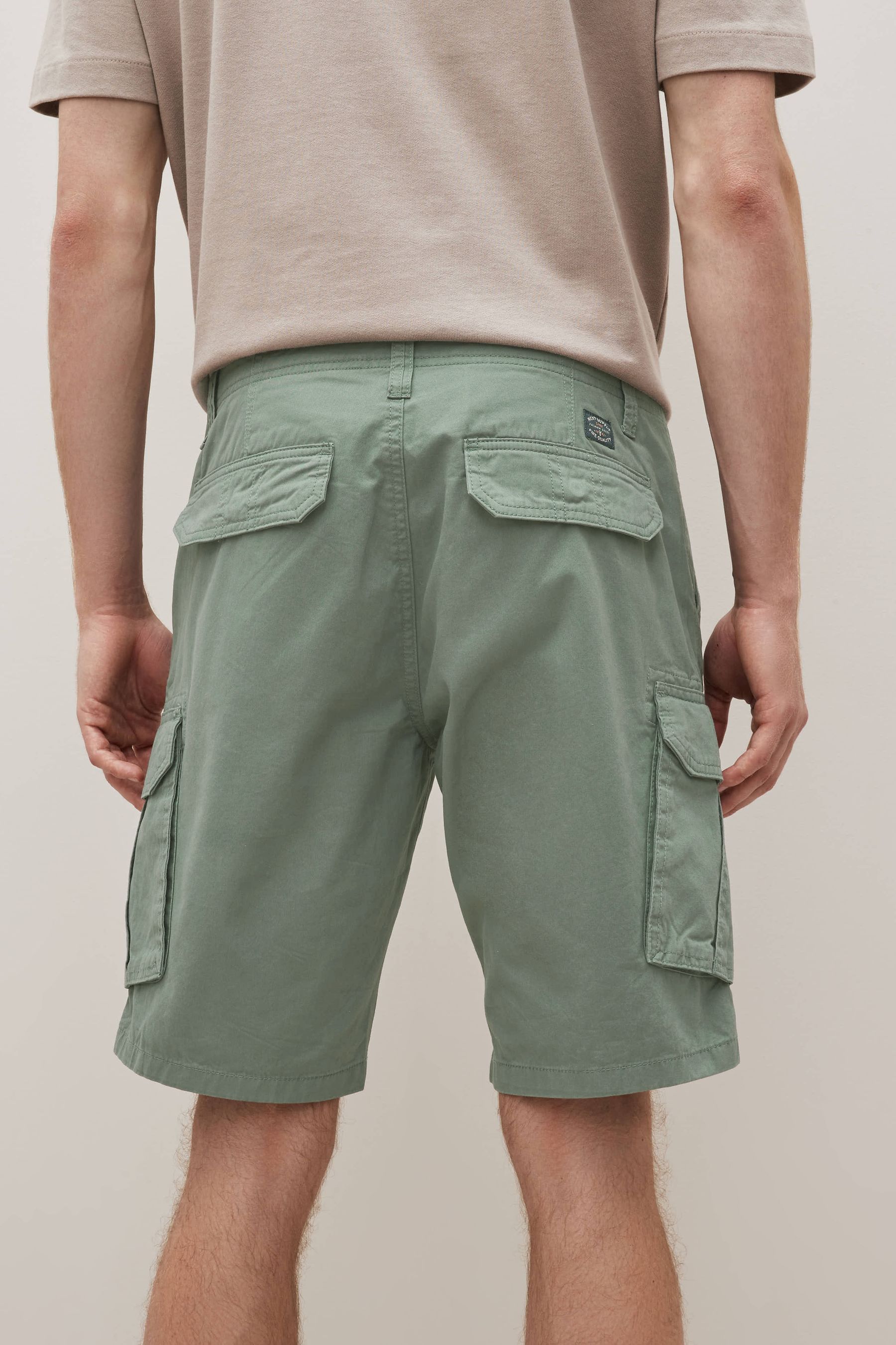 Buy Sage Green Cotton Cargo Shorts from the Next UK online shop