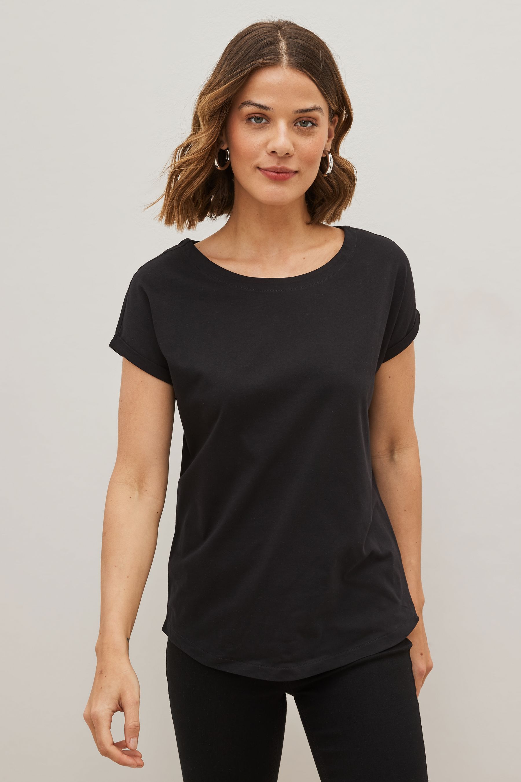 Buy Black/White/Stripe Cap Sleeve T-Shirts 3 Pack from Next Australia