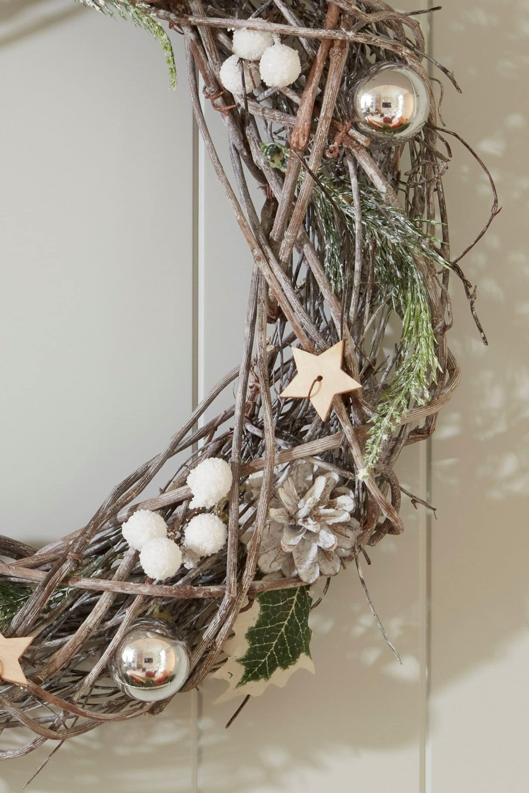 Buy Bayswood Silver Twig Christmas Wreath from the Next UK online shop