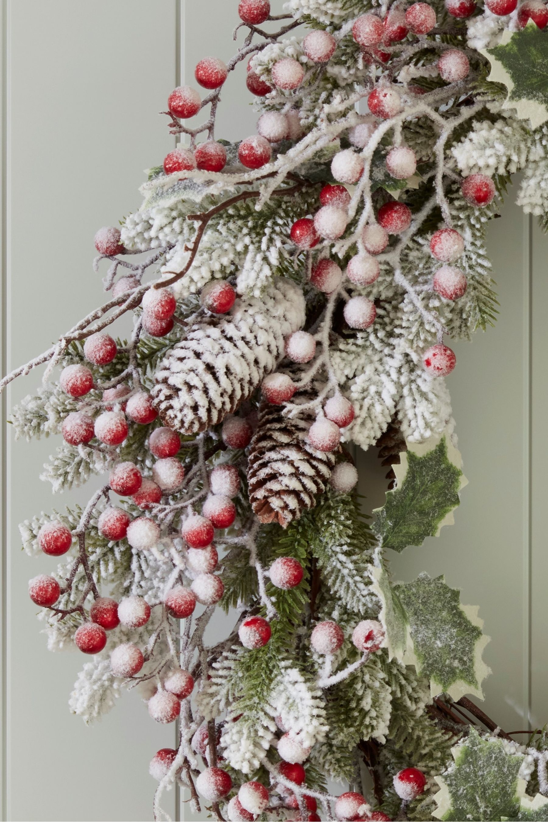Buy Bayswood Green Frosted Wreath 65cm from the Next UK online shop