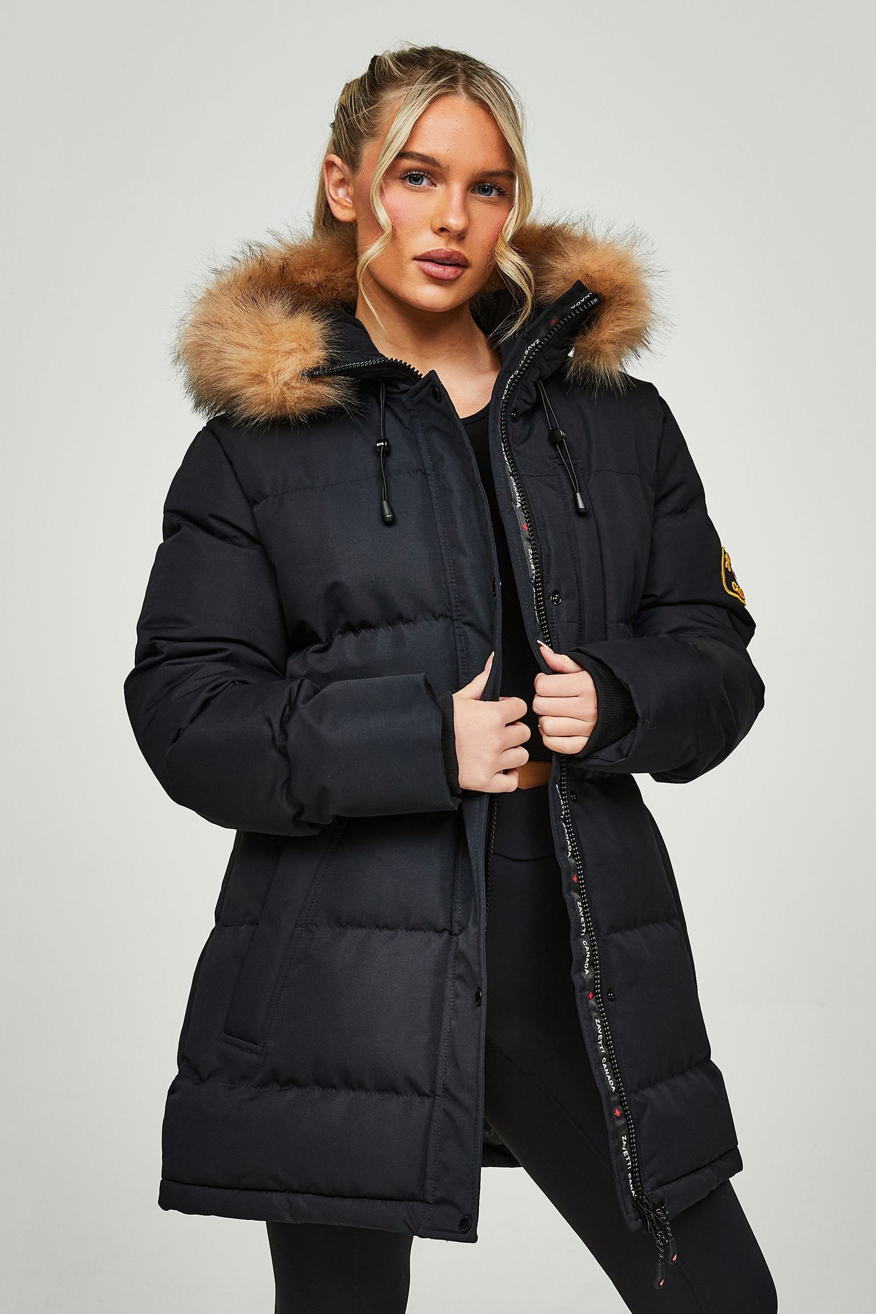Buy Zavetti Canada Womens Goshawa Puffer Jet Black Parka from the Next ...