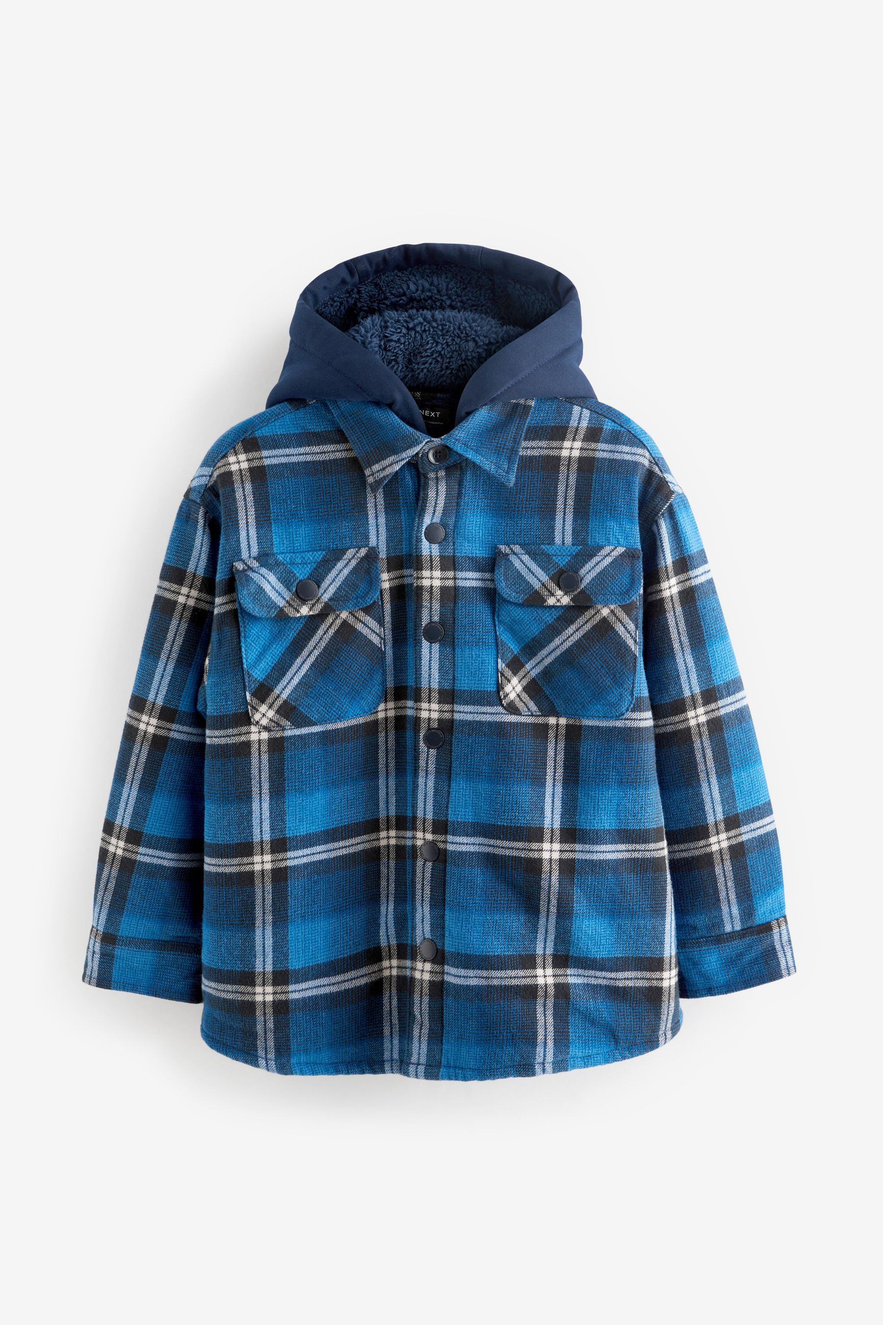 Buy Check Hooded Shacket (3-16yrs) from Next Ireland