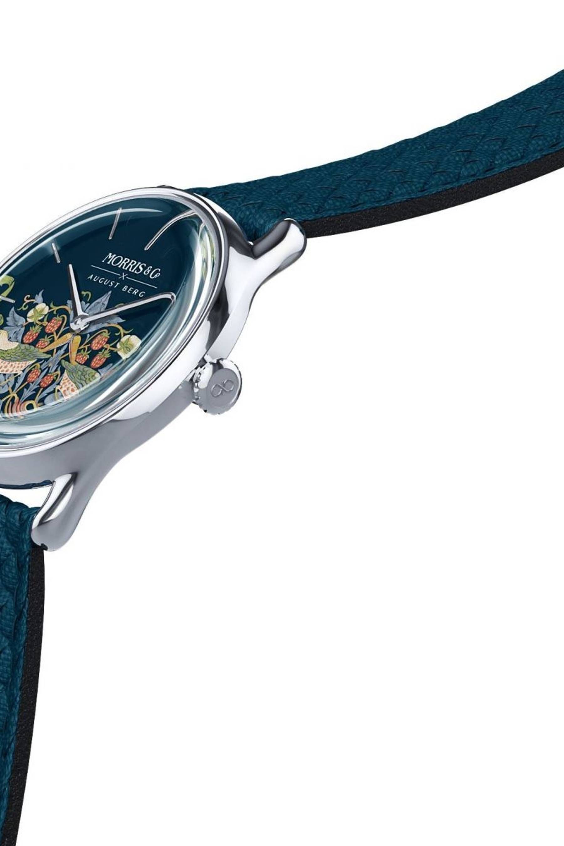 Buy August Berg x Morris & Co. Blue Watch from the Next UK online shop