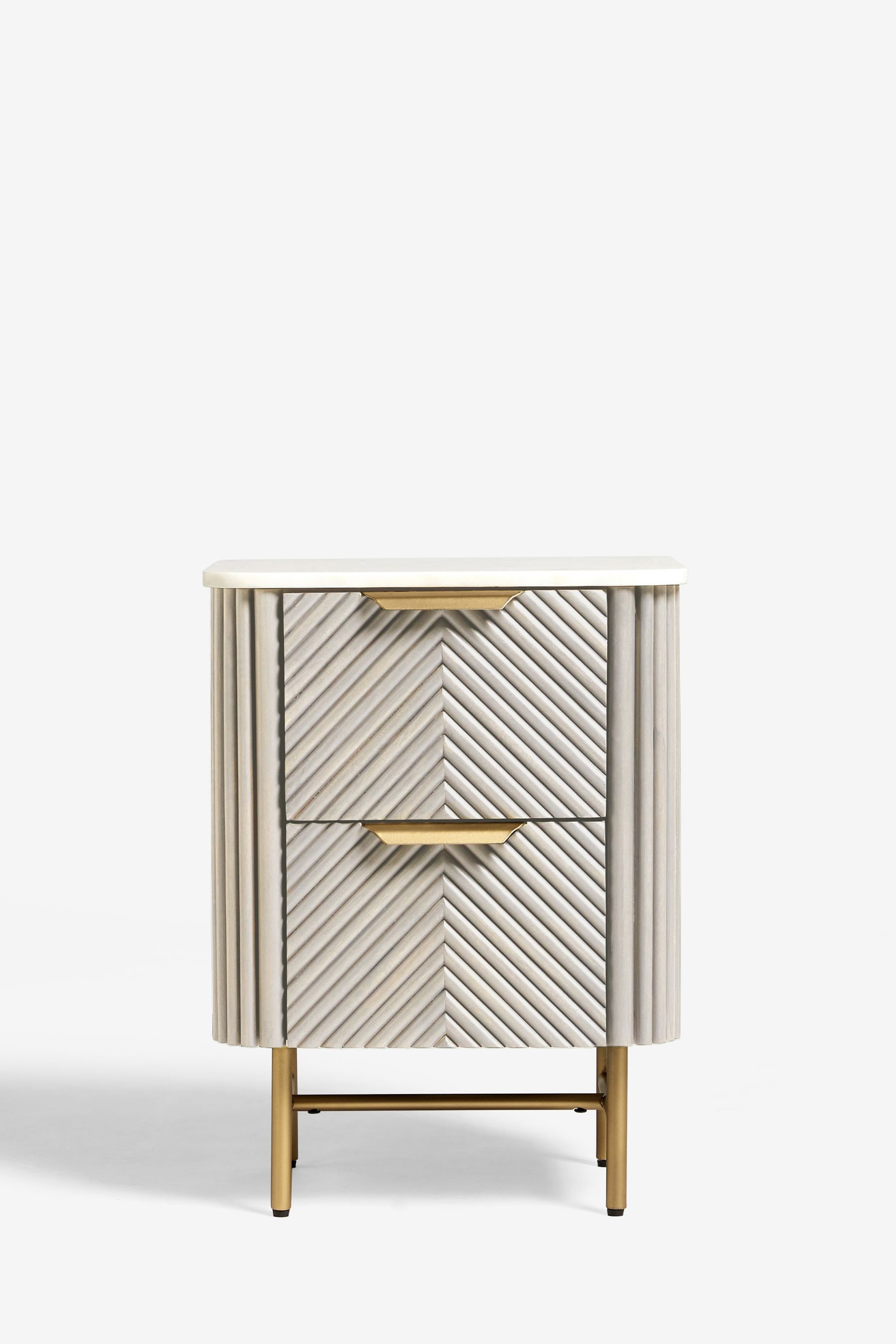Buy Valencia Marble Mango Wood Bedside Table from Next Ireland