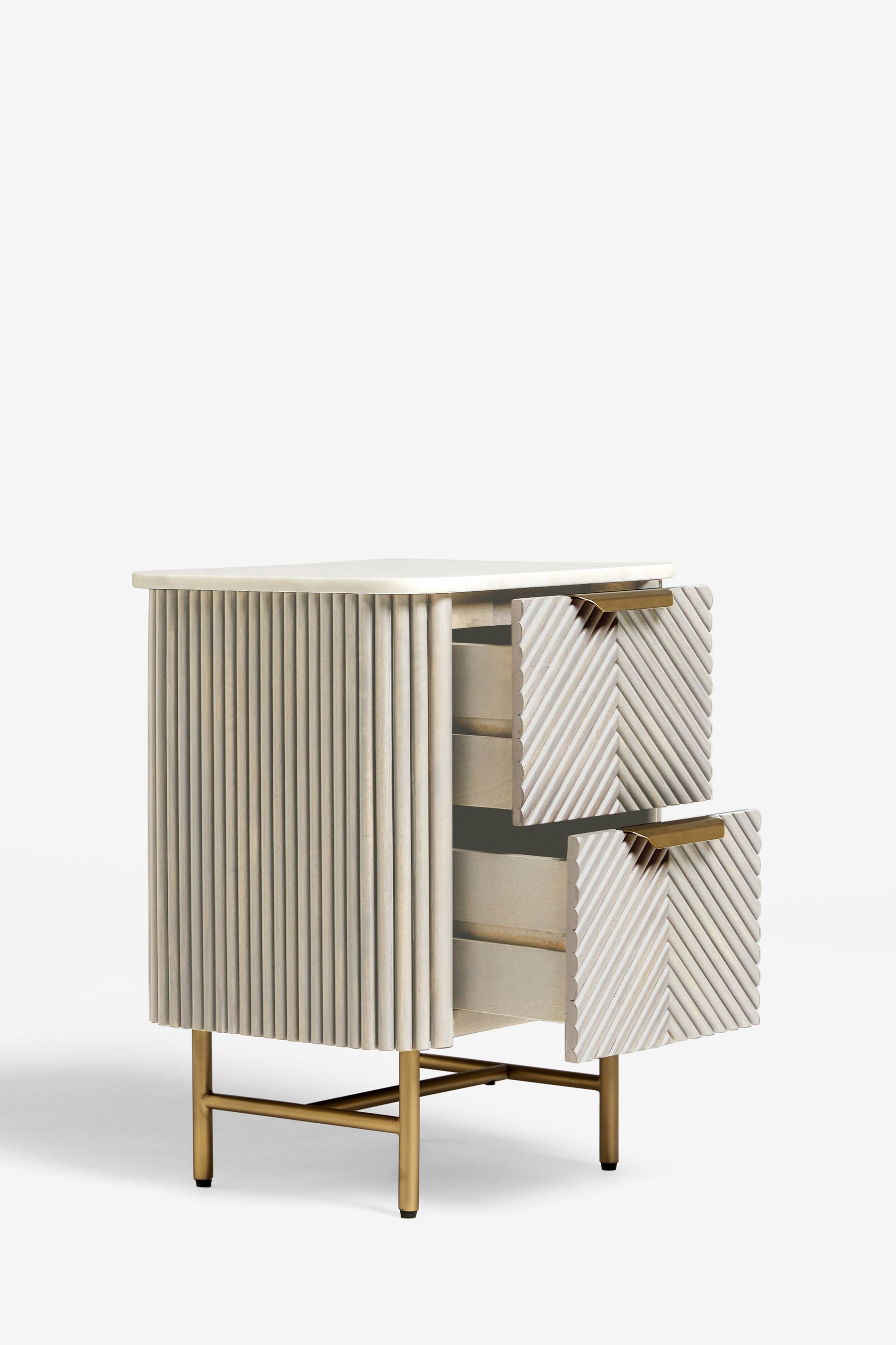 Buy Valencia Marble Mango Wood Bedside Table from Next Ireland