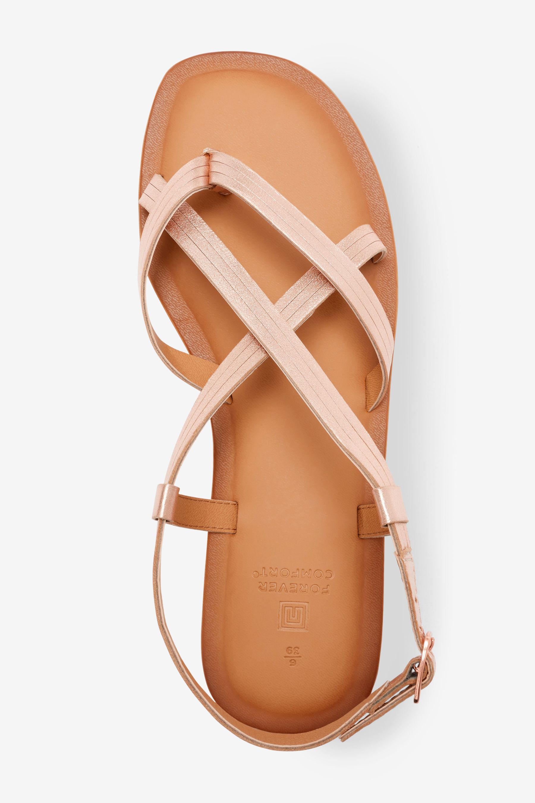 Buy Forever Comfort® Leather Toe Post Flat Sandals from Next Ireland