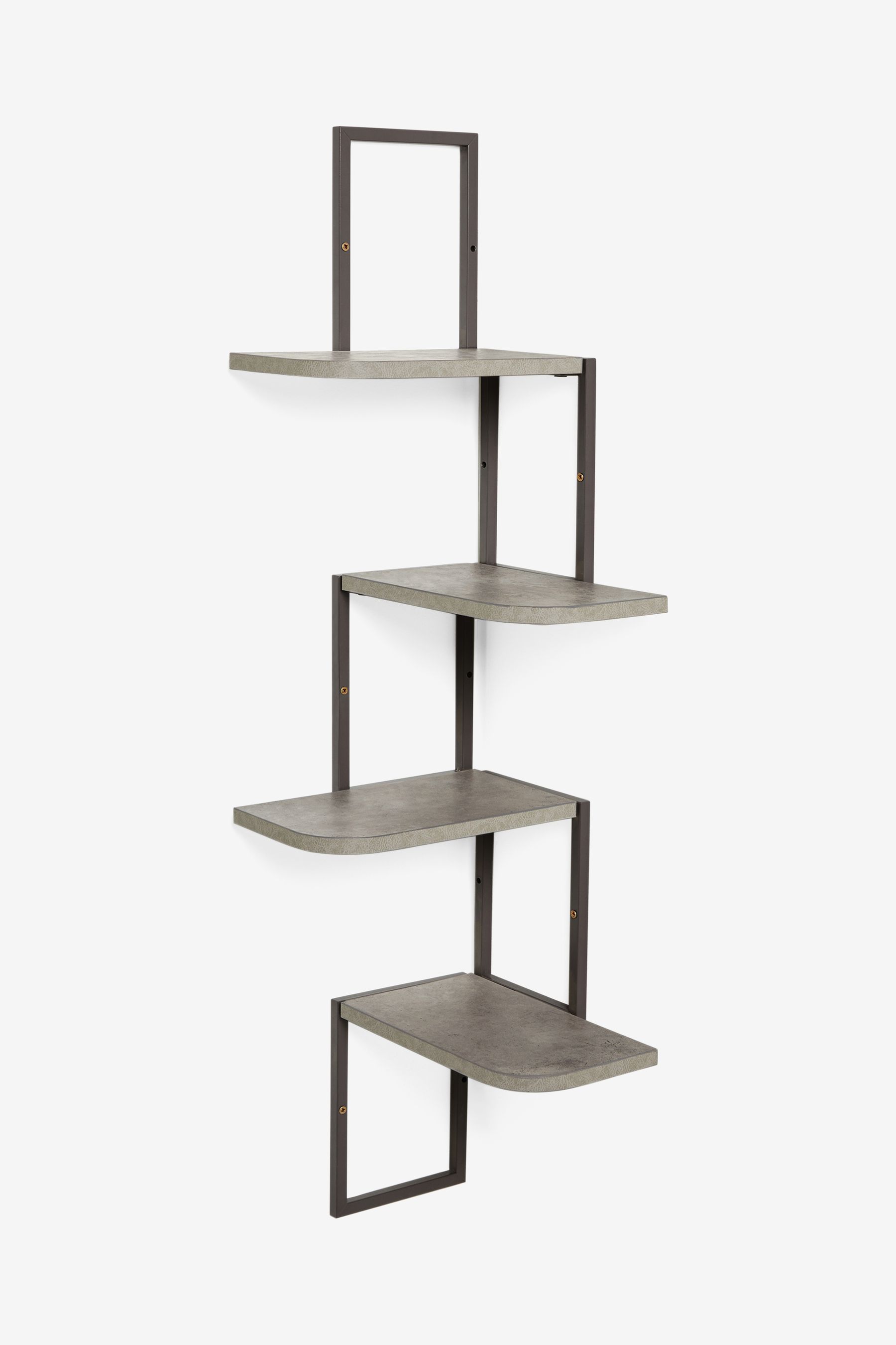 Buy Grey Concrete Effect Corner Wall Shelves from Next Ireland