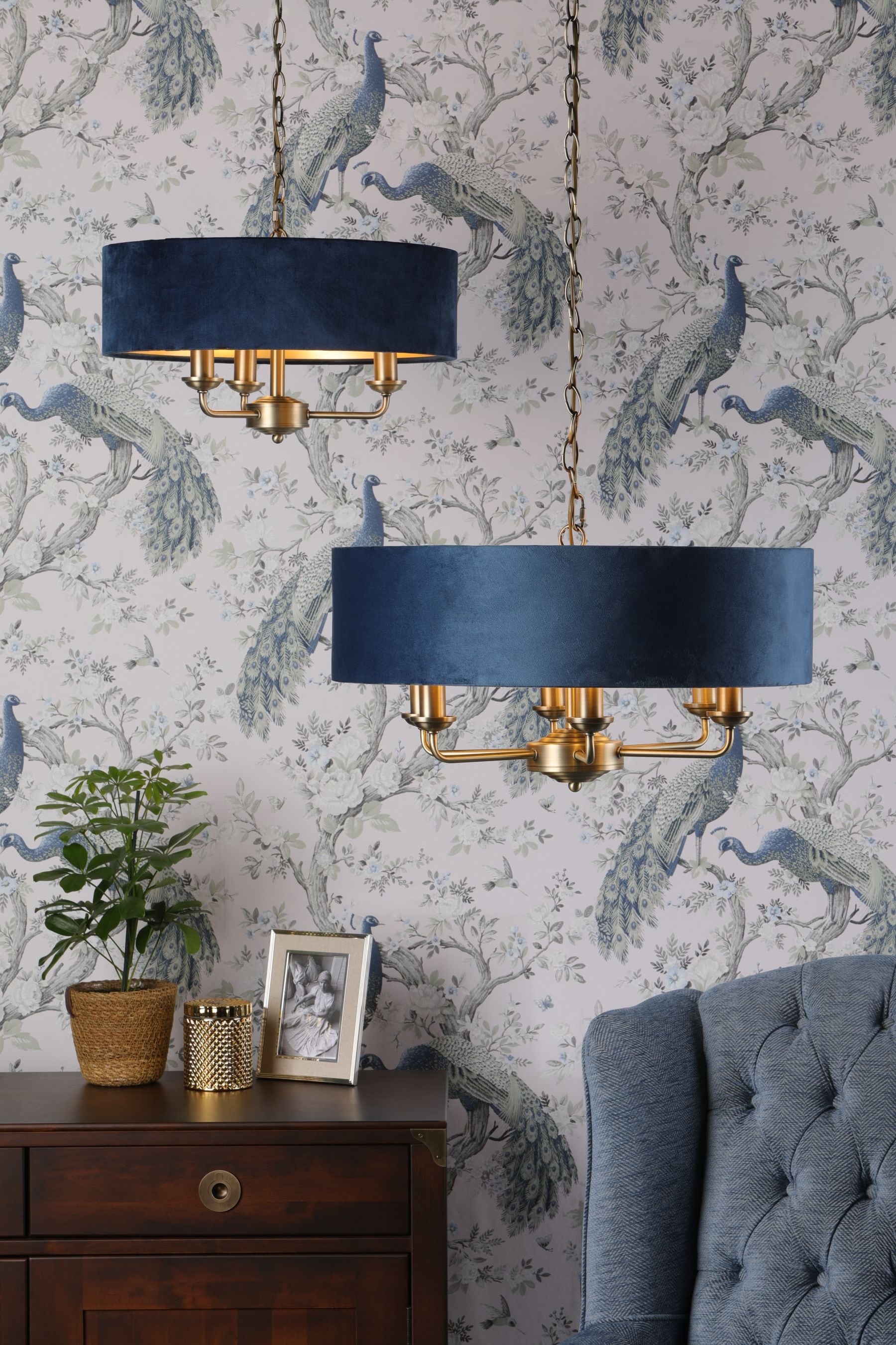 Buy Laura Ashley Blue Sorrento 3 Light Ceiling Light from the Next UK ...