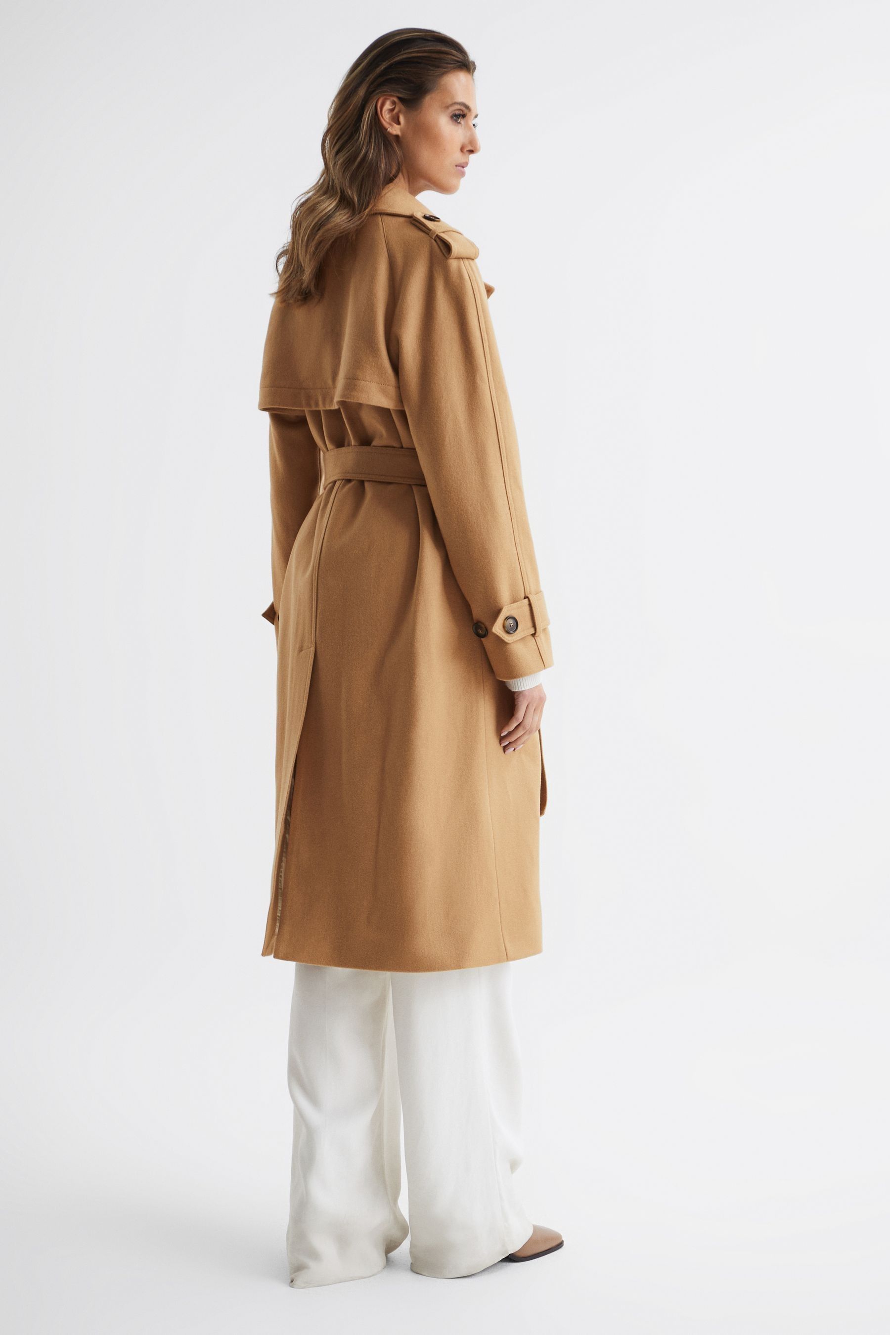Buy Reiss Camel Kaiya Wool Trench Coat from the Next UK online shop