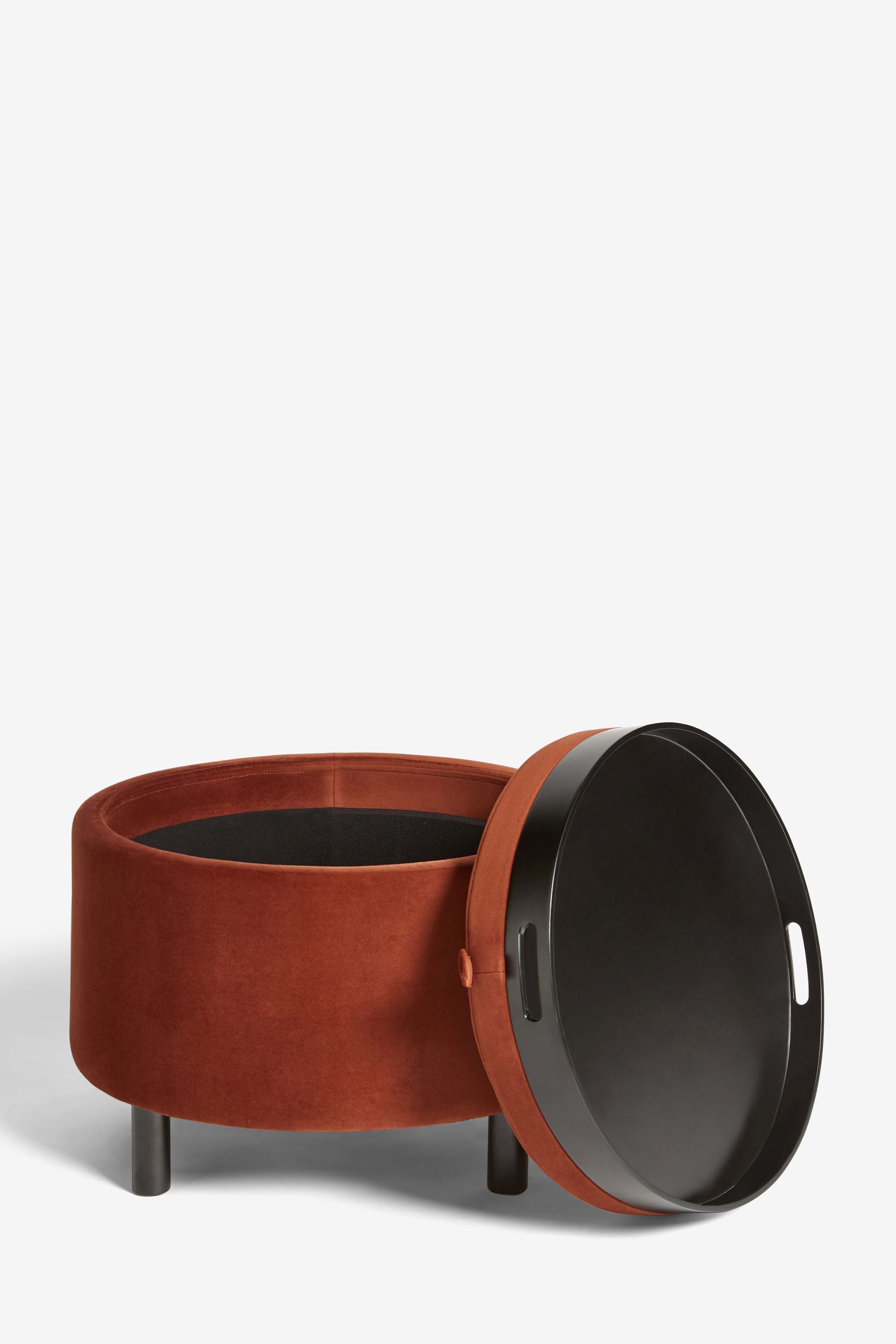 Buy Soft Velvet Rust Brown Ashton Storage Stool from the Next UK online ...