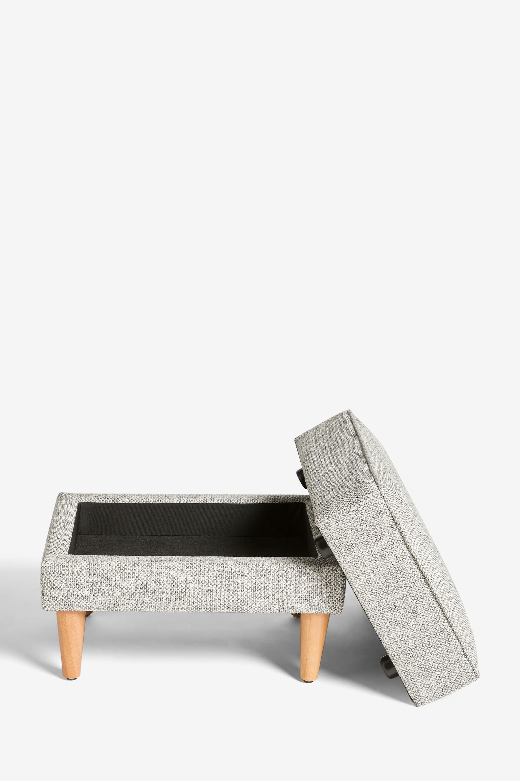 Buy Chunky Weave Dove Grey Sherlock Storage Footstool from the Next UK ...