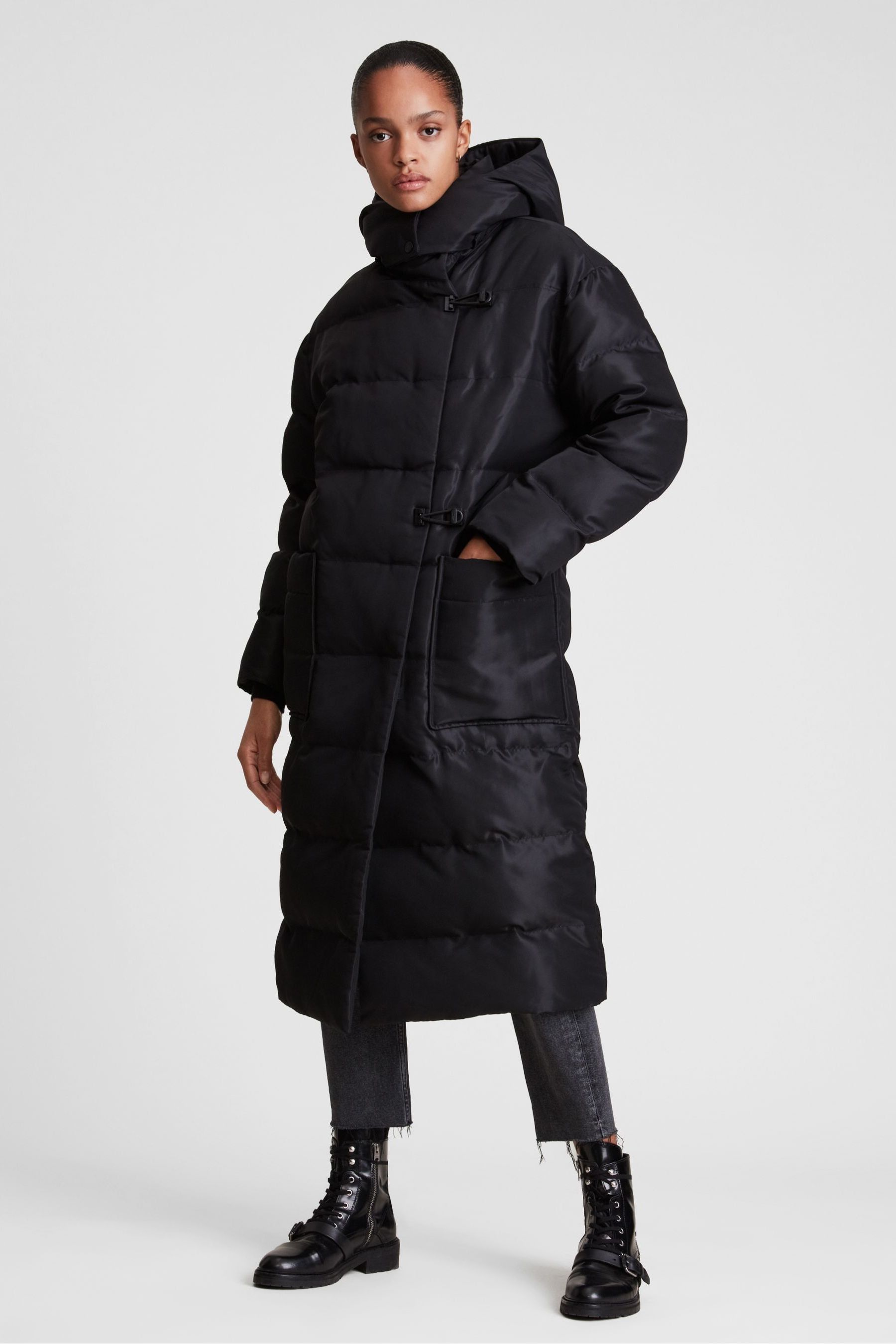 Buy AllSaints Black Allana Puffer Coat from the Next UK online shop
