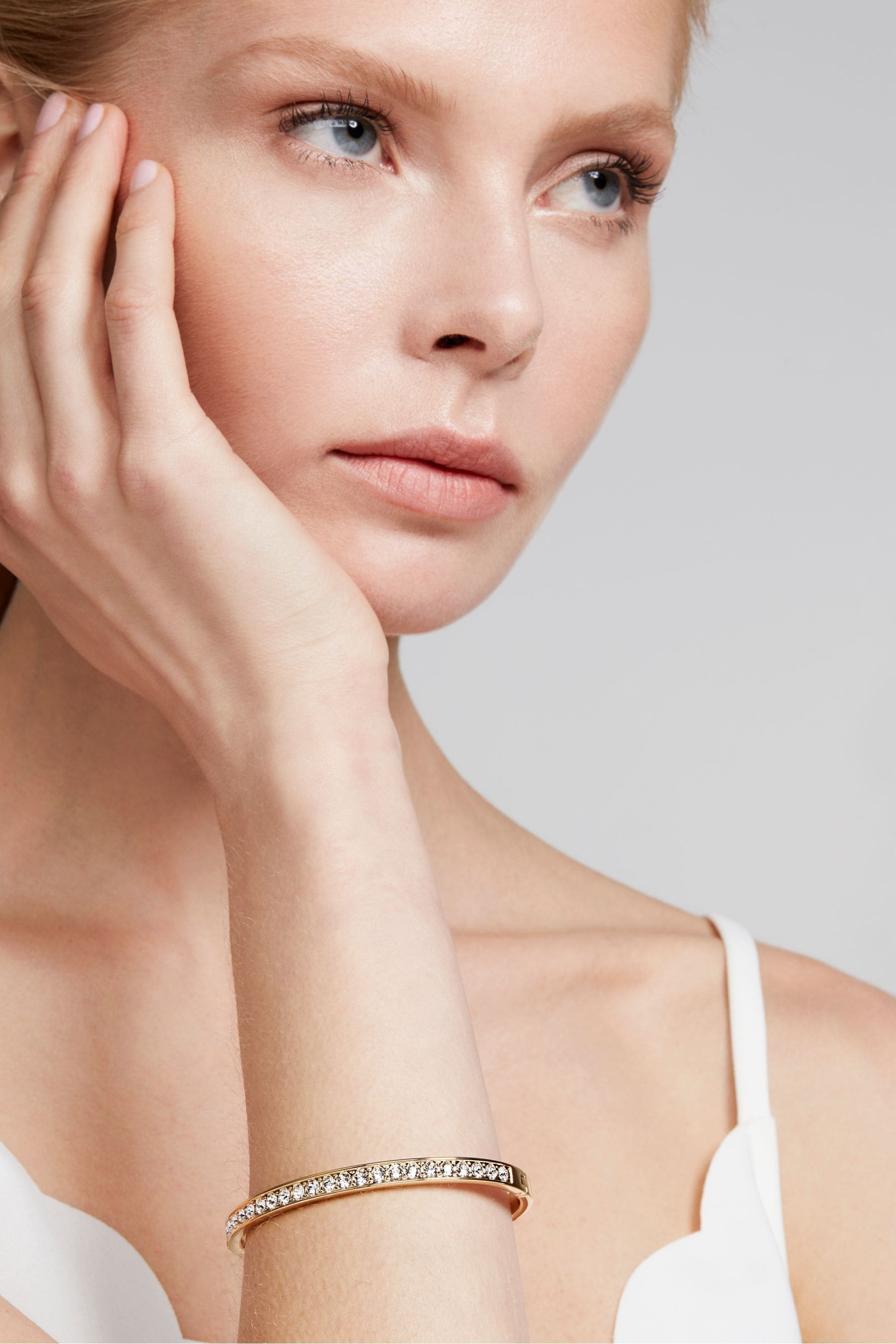 Buy Ted Baker Gold Tone CLEMARA: Crystal Hinge Adjustable Bangle from ...