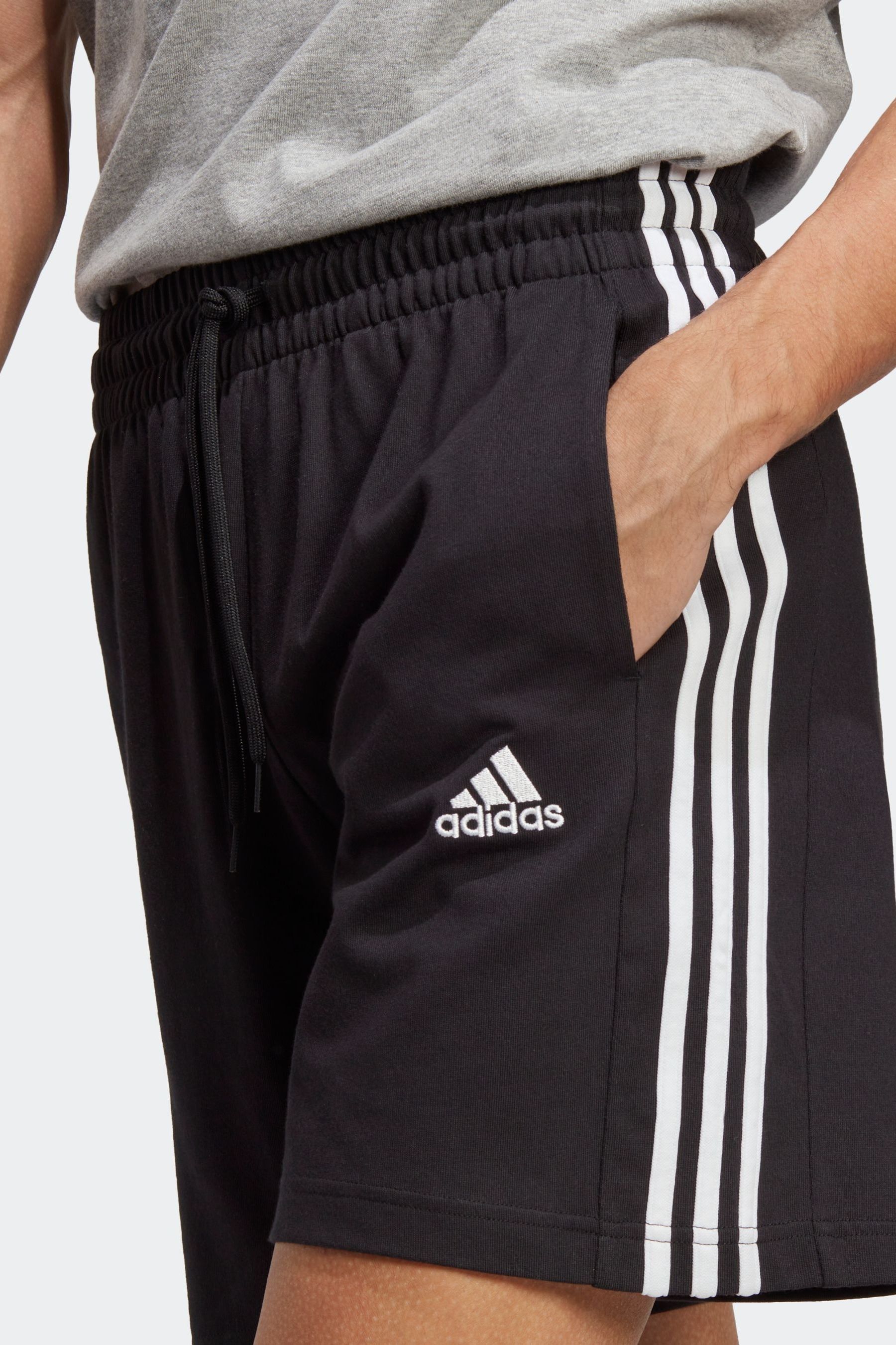 Buy adidas Black Sportswear Essentials 3-Stripes Shorts from the Next ...