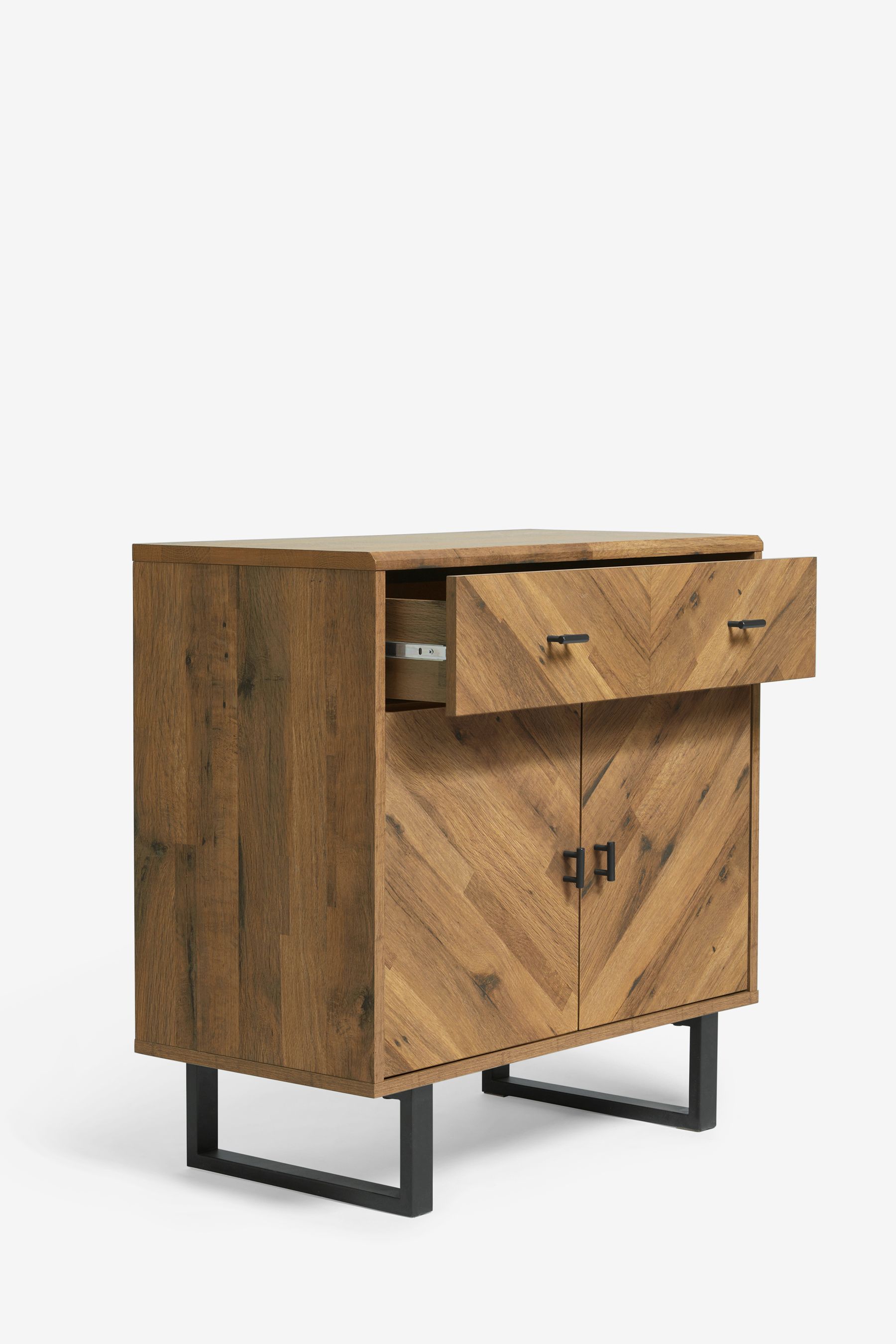 Buy Dark Bronx Chevron Oak Effect Small Sideboard from Next Ireland
