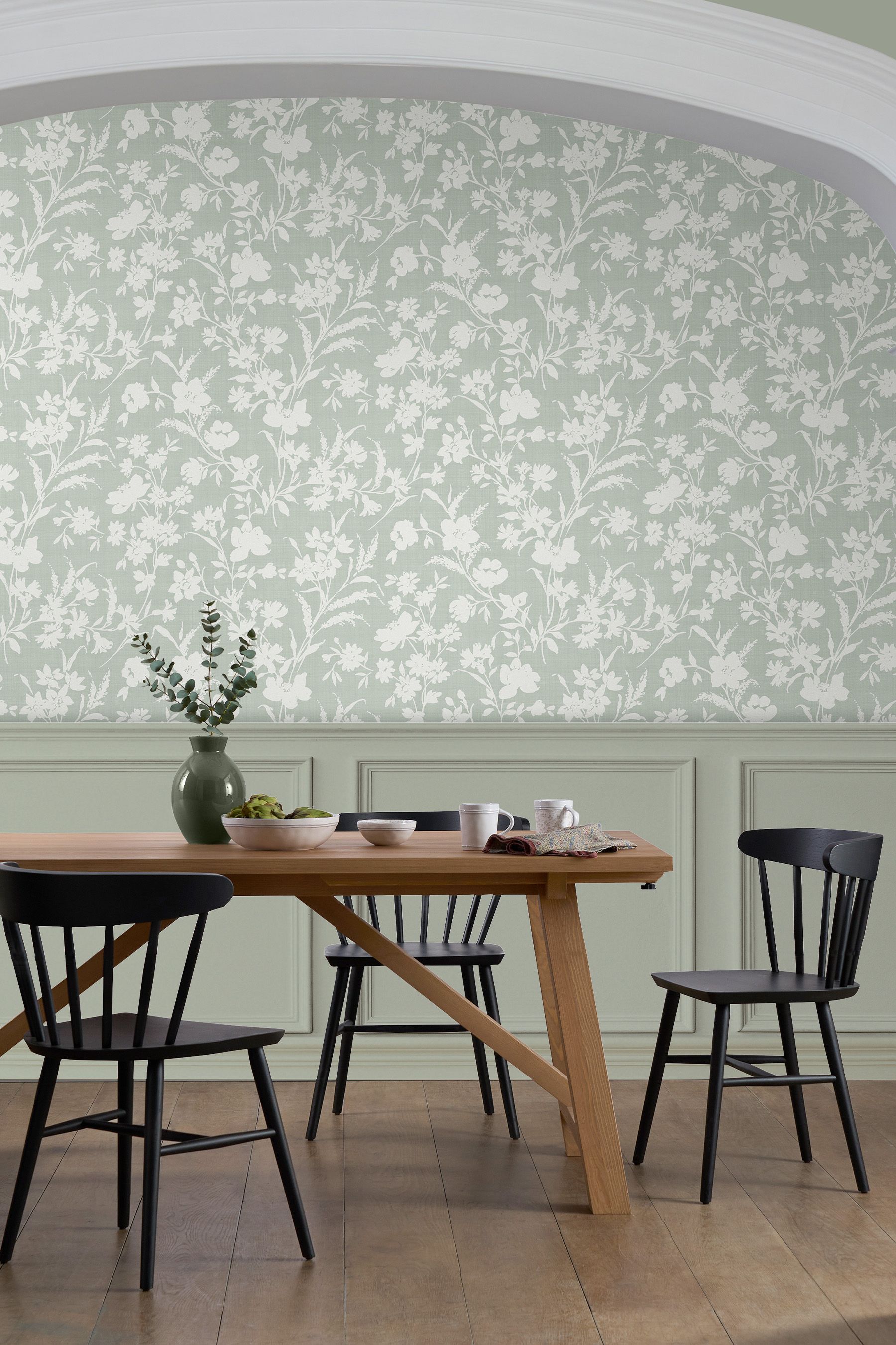 Buy Laura Ashley Sage Green Rye Wallpaper Sample Wallpaper from the ...
