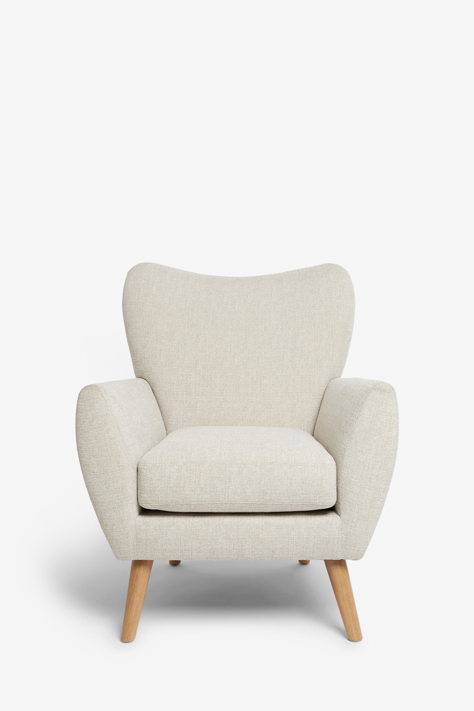 Buy Tweedy Plain Light Natural Wilson II Highback Armchair from Next ...