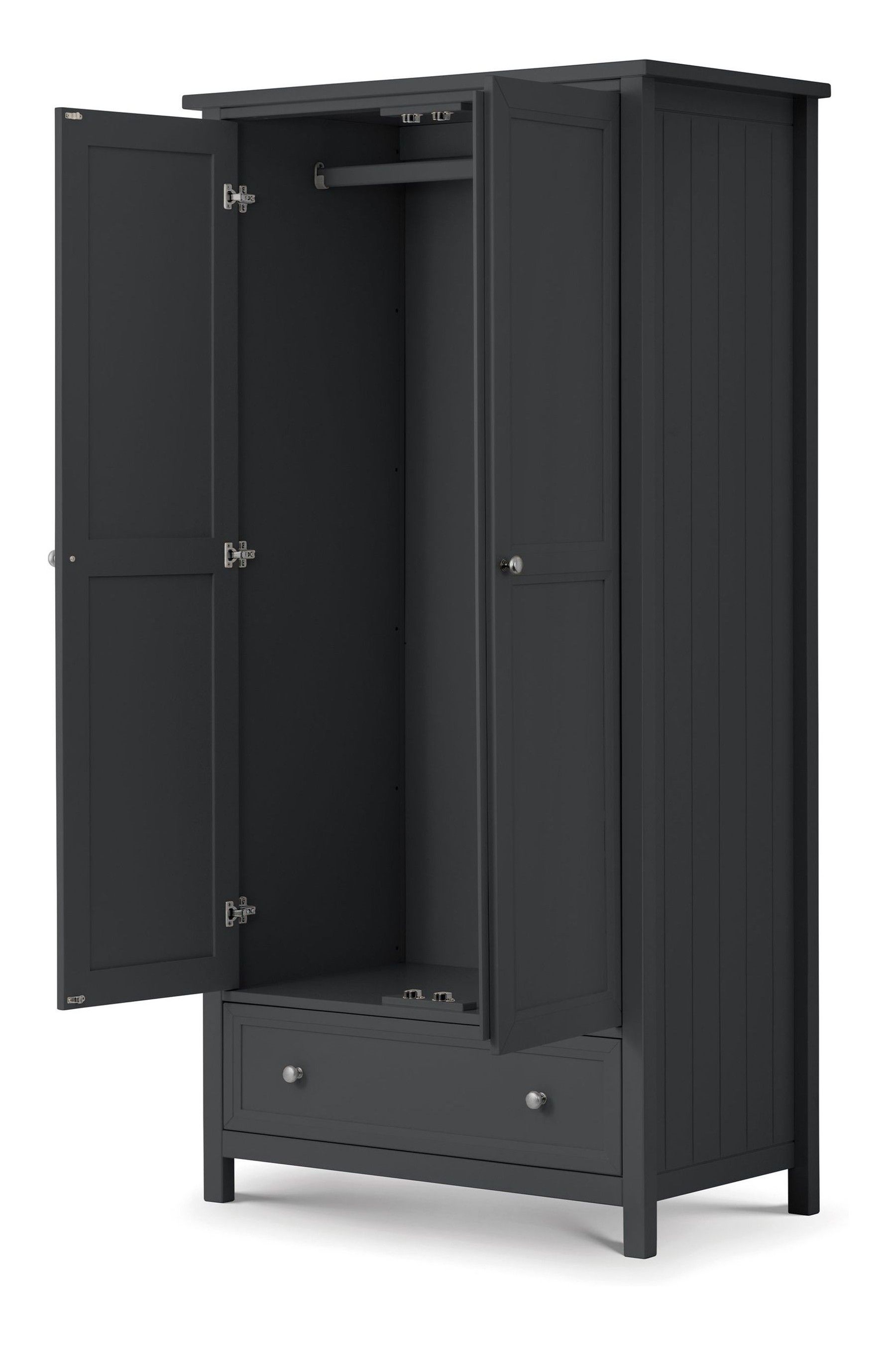 Buy Julian Bowen Anthracite Maine 2 Door Combination Wardrobe from the ...