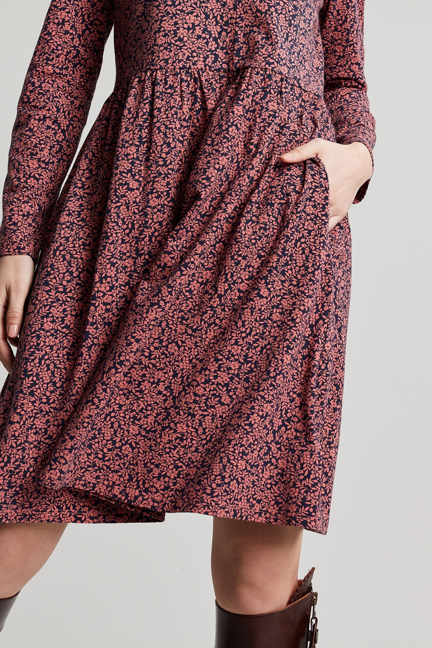 Buy Joules Pink Aurora Zip Down Jersey Dress from Next Ireland