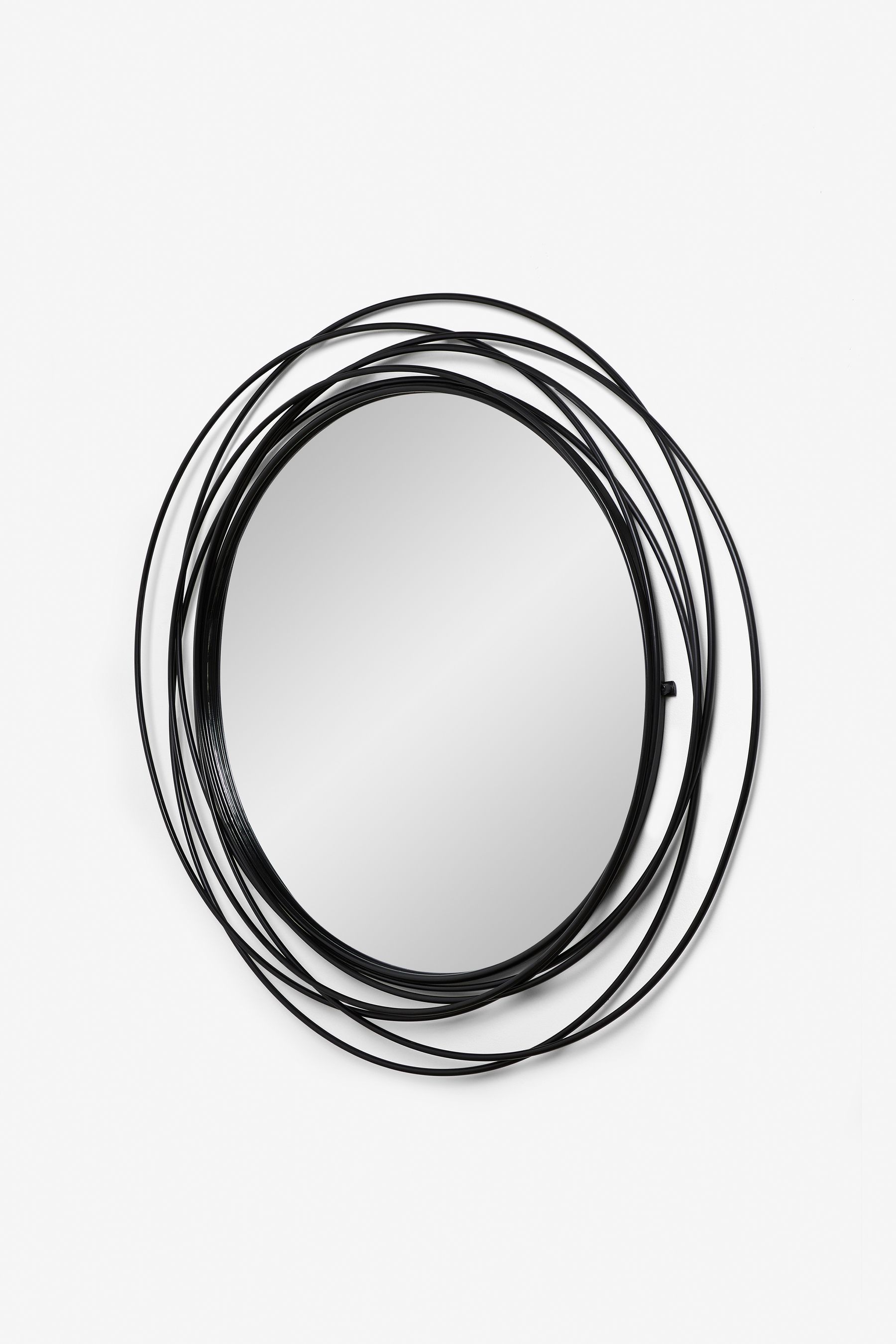 Buy Black Contemporary Wire 91x91cm Wall Mirror from the Next UK online ...