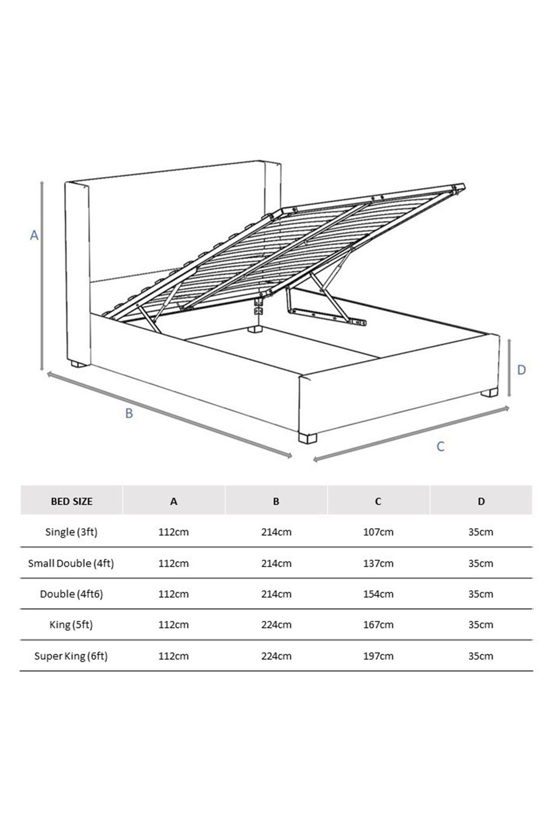 Buy Catherine Lansfield Silver Utopia Wing Ottoman Bed from the Next UK ...