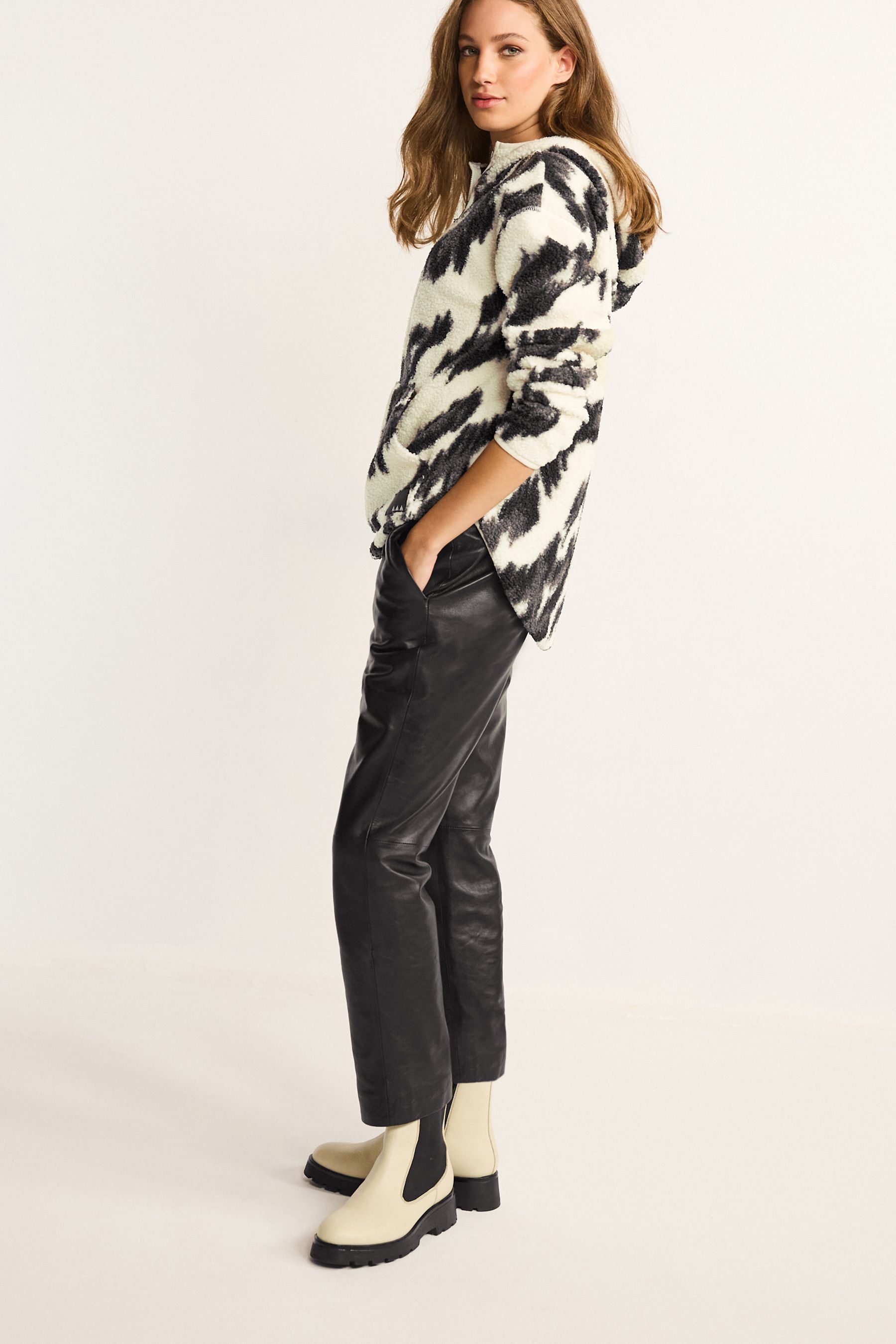 Buy Outdoor Next Elements Hooded Teddy Borg Quarter Zip Fleece from ...