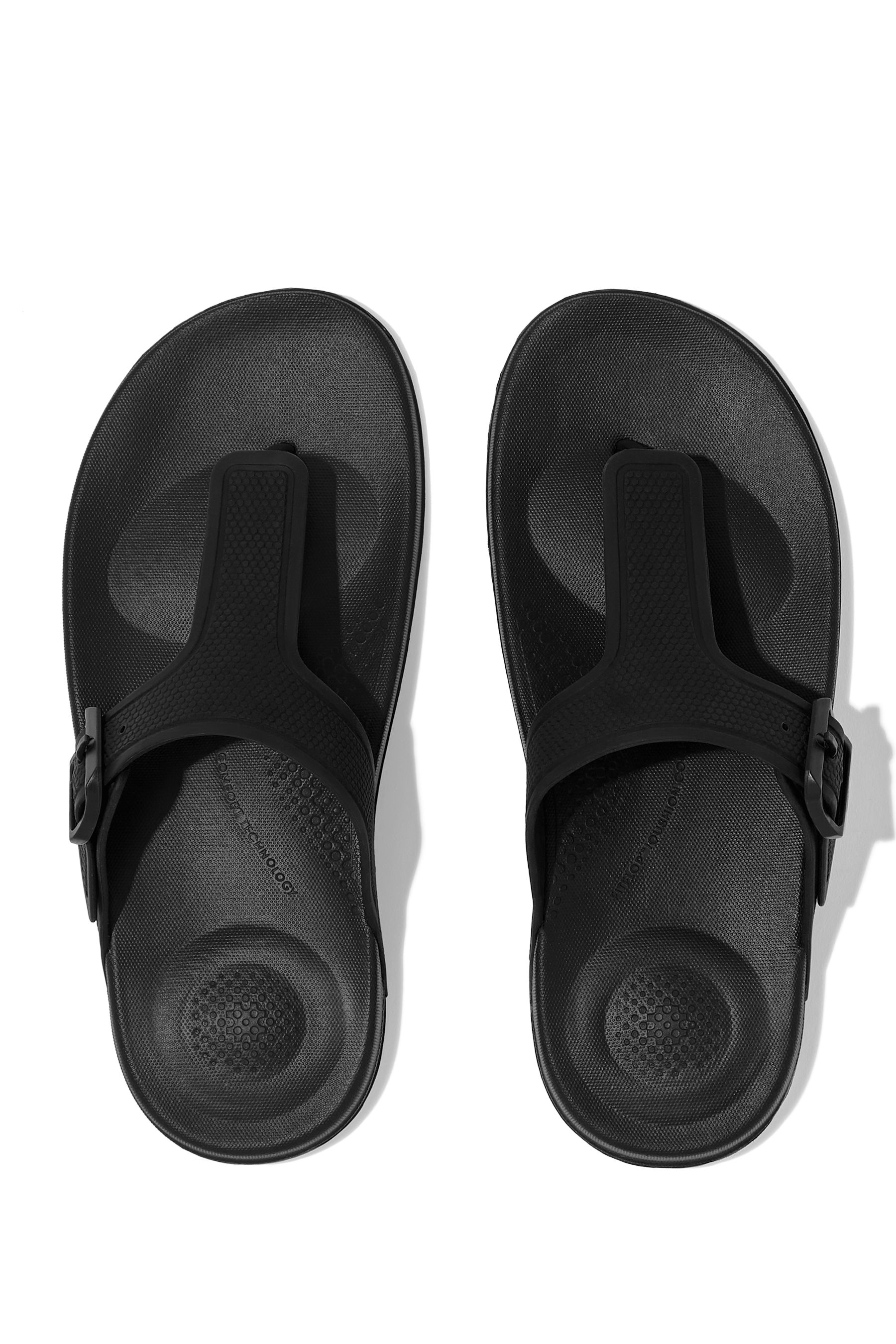 Buy FitFlop Black Iqushion Adjustable Buckle Flip-Flops from the Next ...