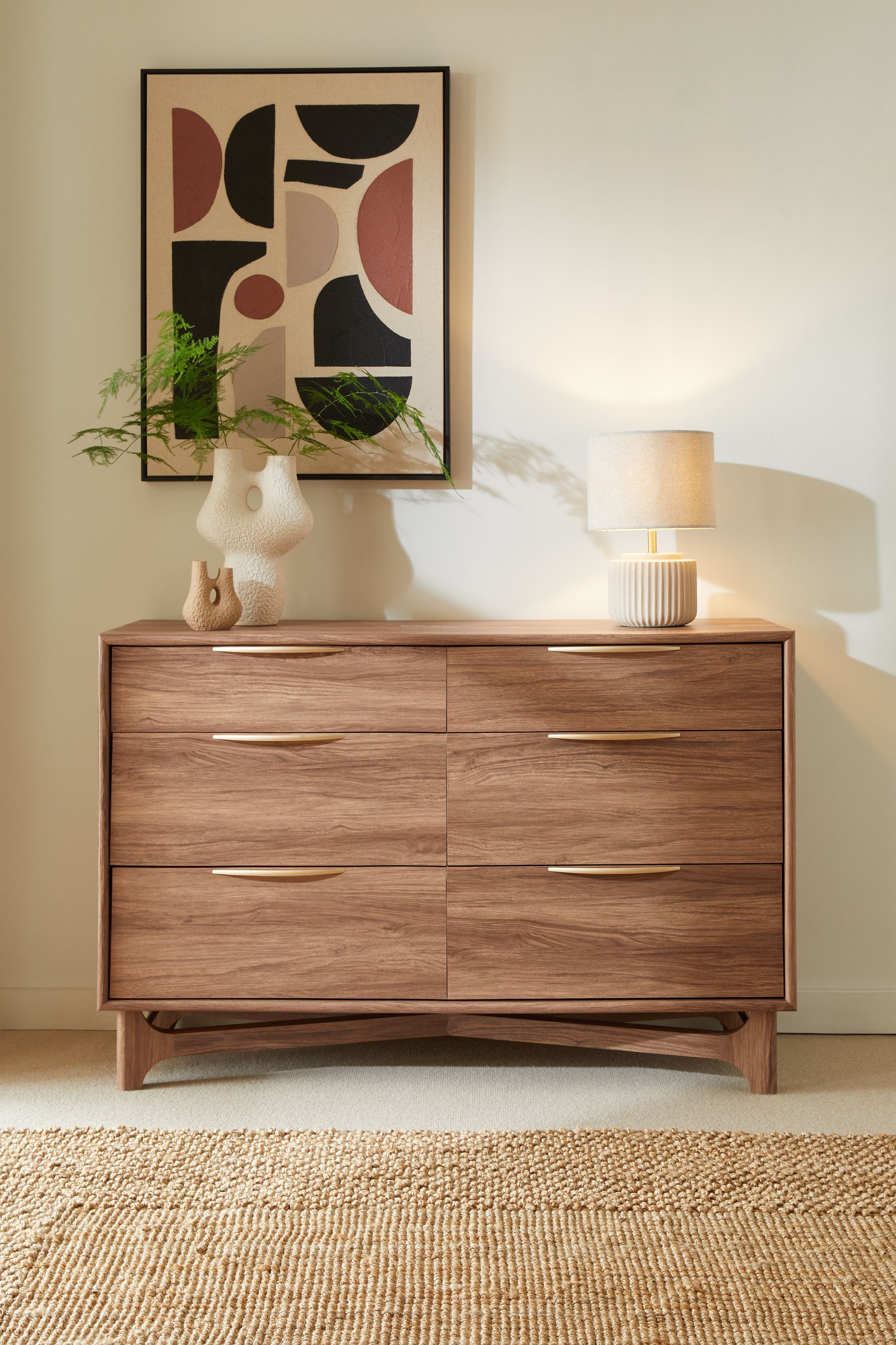 Buy Dark Jackson Walnut Effect 6 Drawer Chest of Drawers from the Next ...