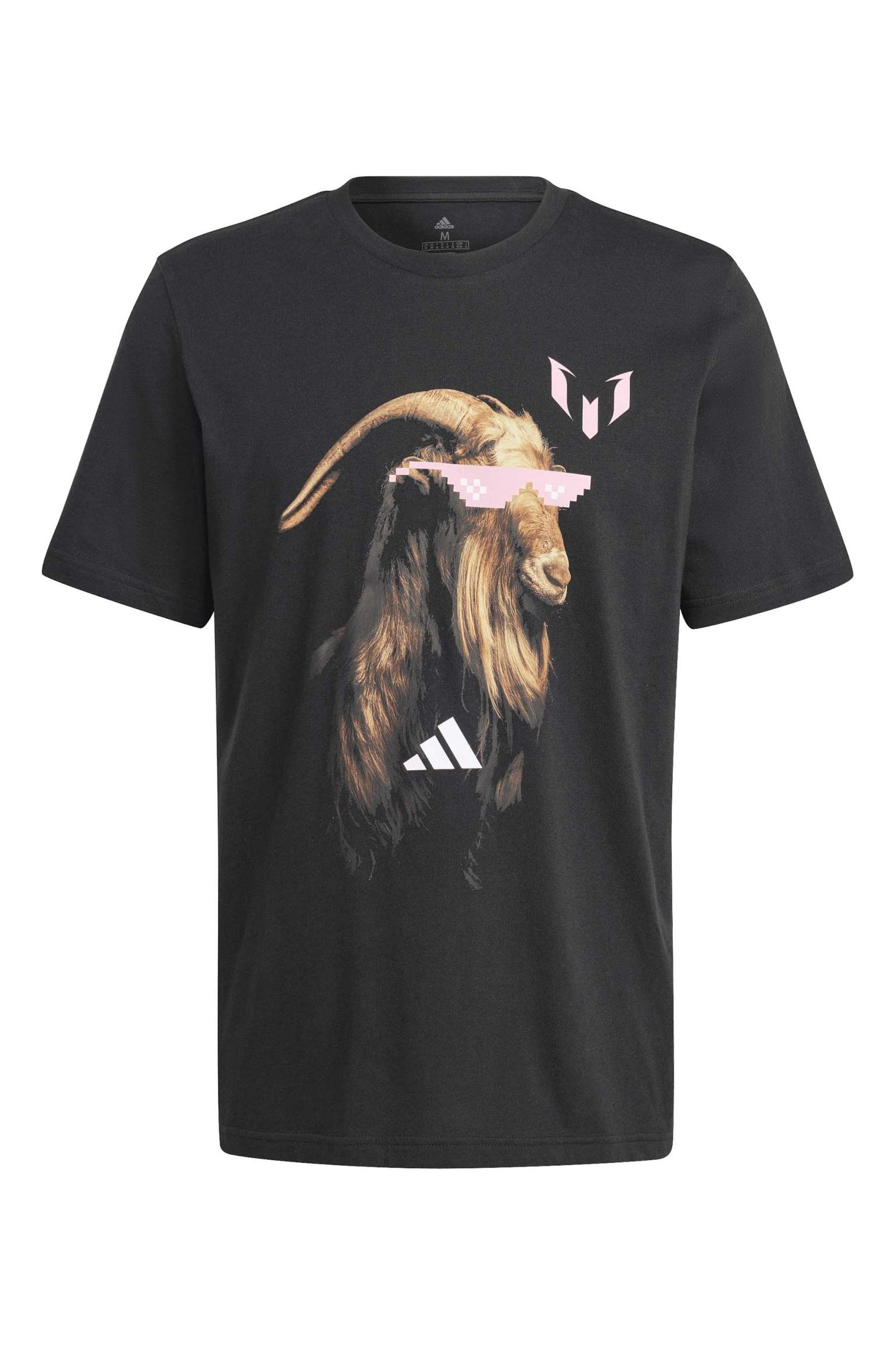 Buy adidas Black Inter Miami CF Messi Goat T-Shirt from the Next UK ...