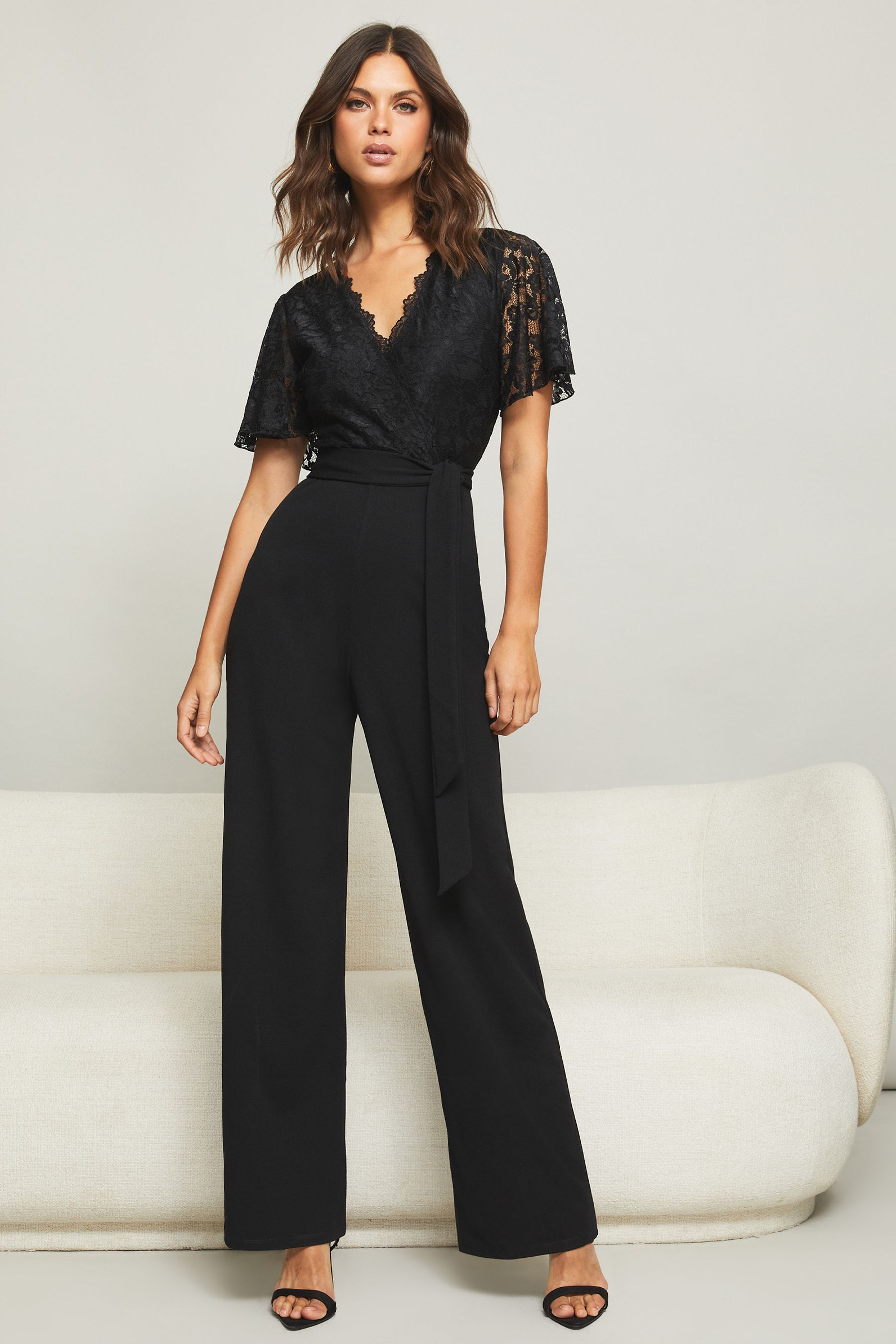 Buy Lipsy Wrap Flutter Sleeve Jumpsuit From The Next Uk Online Shop