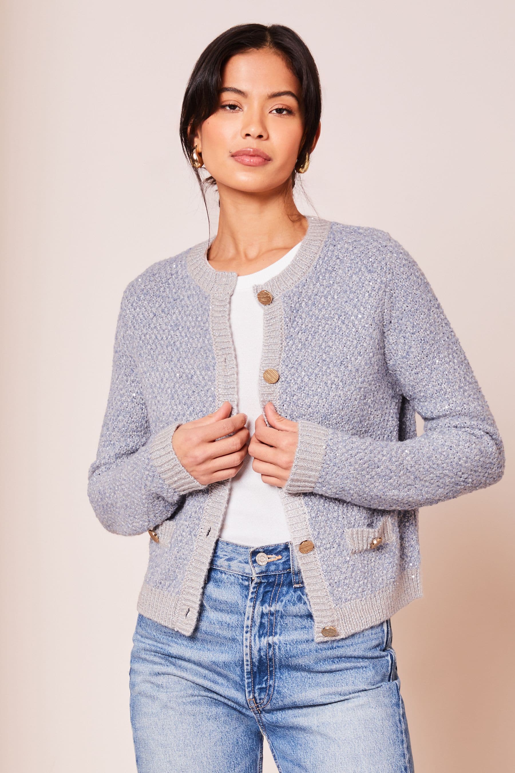 Buy Lipsy Blue Long Sleeve Pocket Detail Cardigan from the Next UK ...